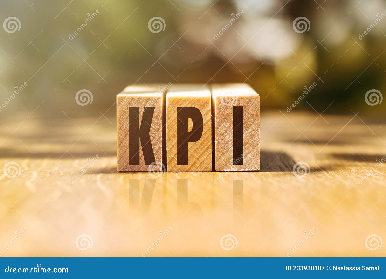 KPI Word Written in Wooden Blocks,Key Performance Indicator Stock Image ...