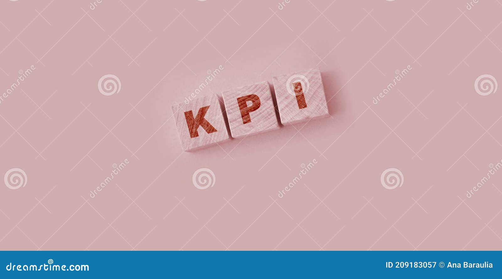 Kpi Word Written In Wooden Cubes Key Performance Indicator Business