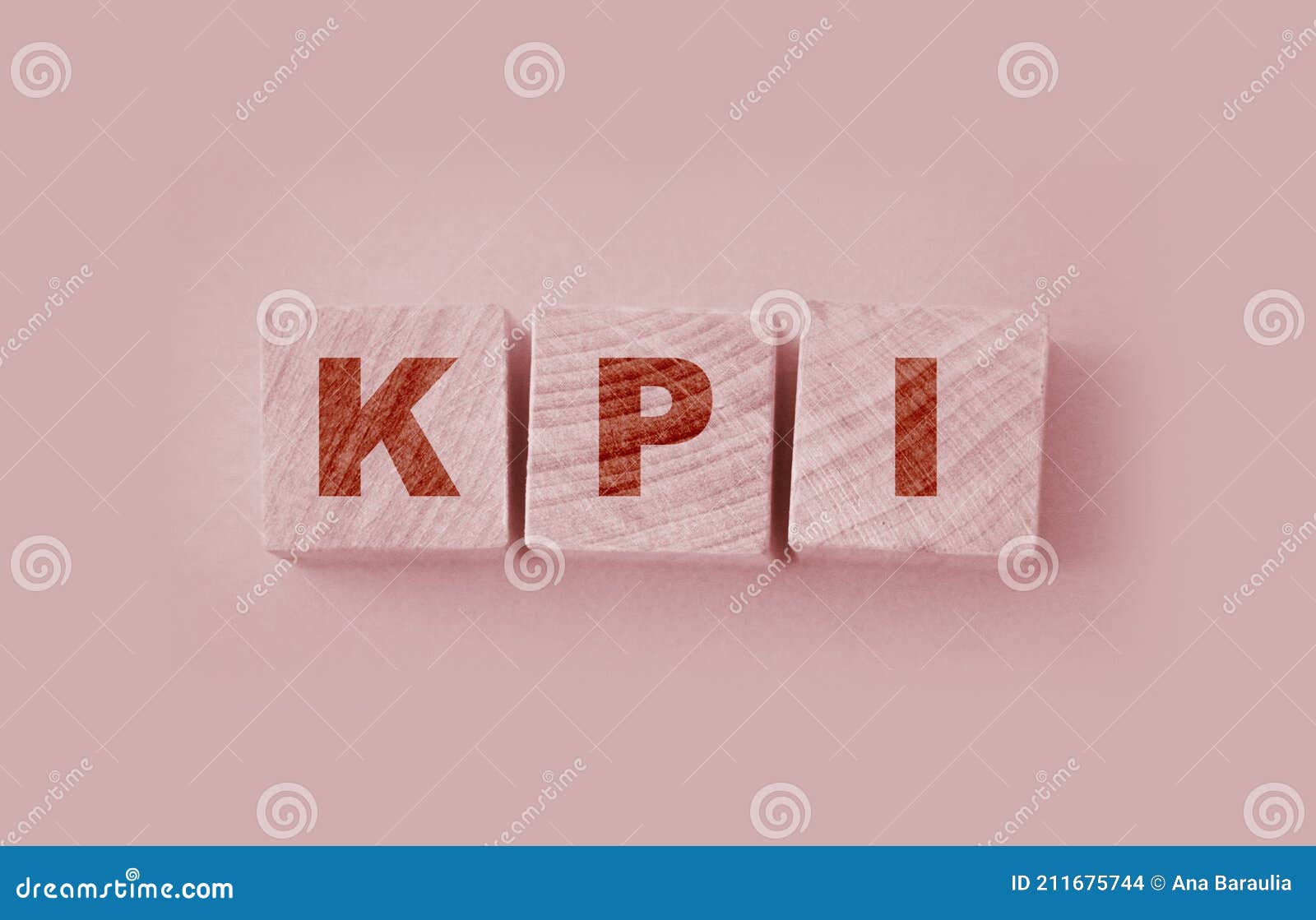 Kpi Word Written In Wooden Cubes Key Performance Indicator Business