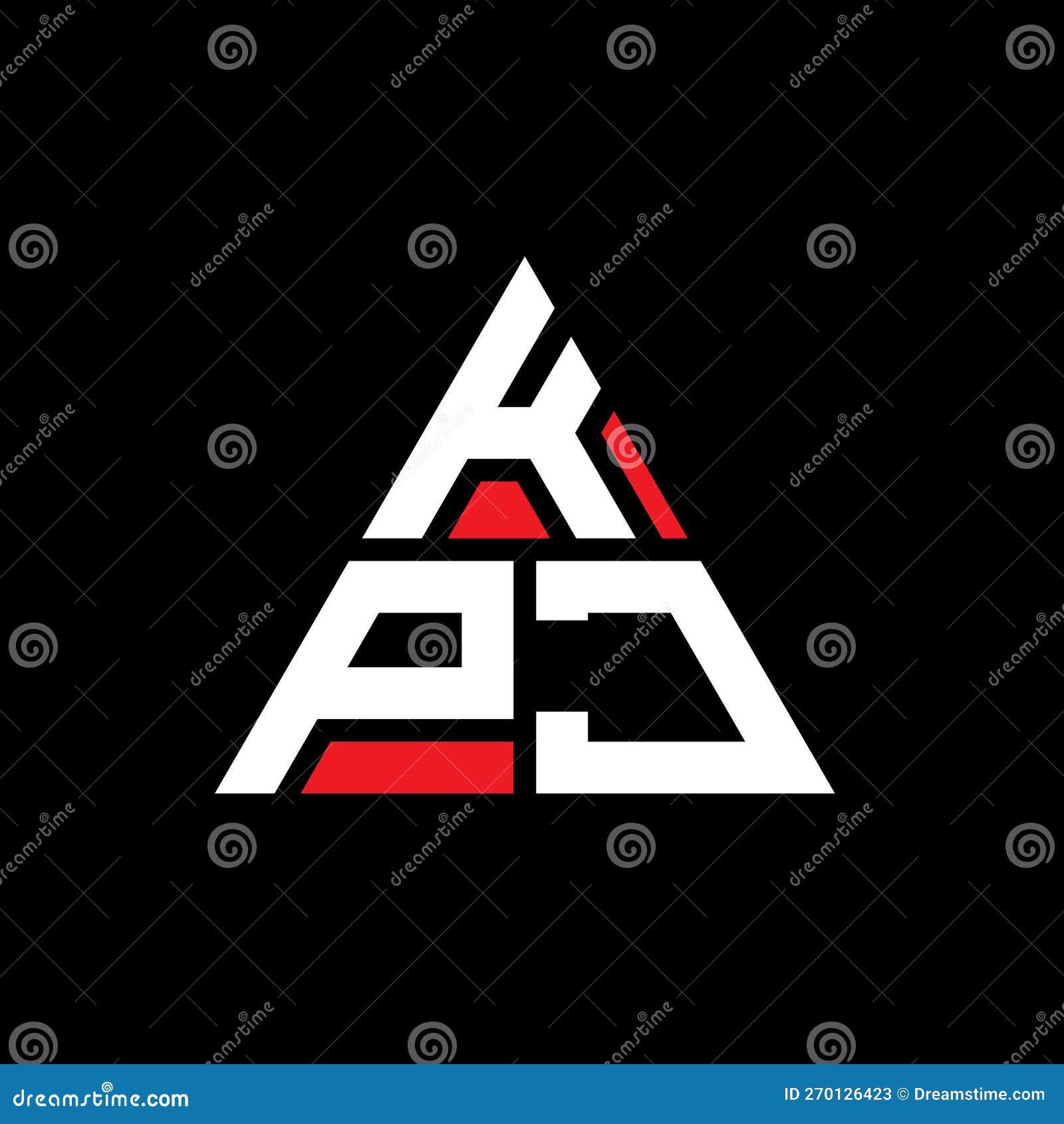 KPJ Triangle Letter Logo Design with Triangle Shape. KPJ Triangle Logo ...
