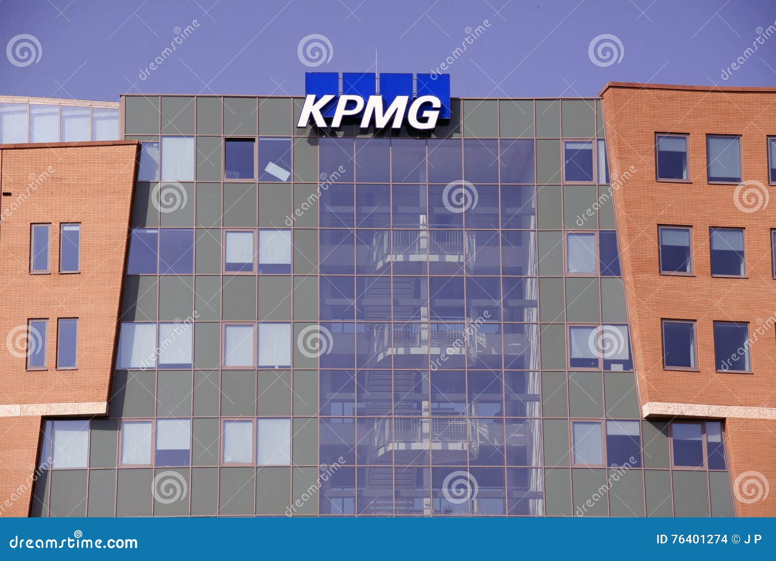 Kpmg Letters on the Head Office in Amsterdam Editorial Stock Image ...