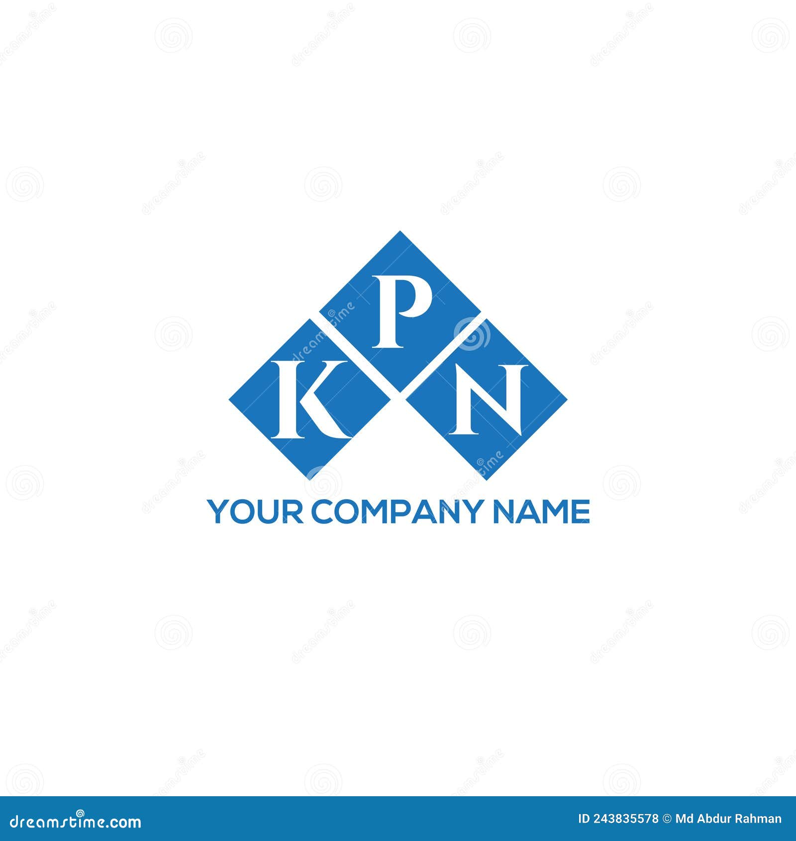 KPN Letter Logo Design on White Background. KPN Creative Initials ...