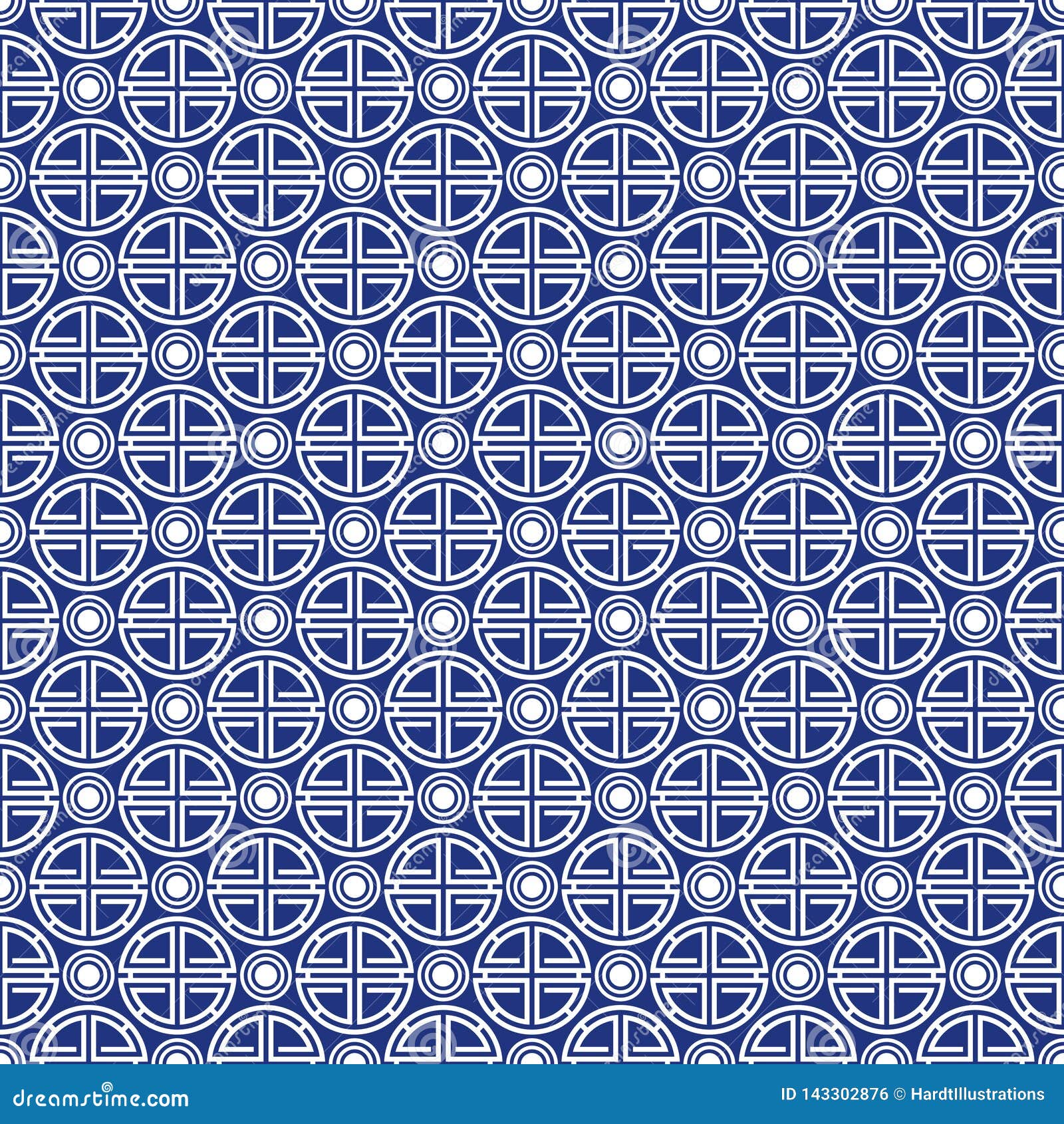 Blue China Seamless Pattern Stock Vector - Illustration of ornate ...