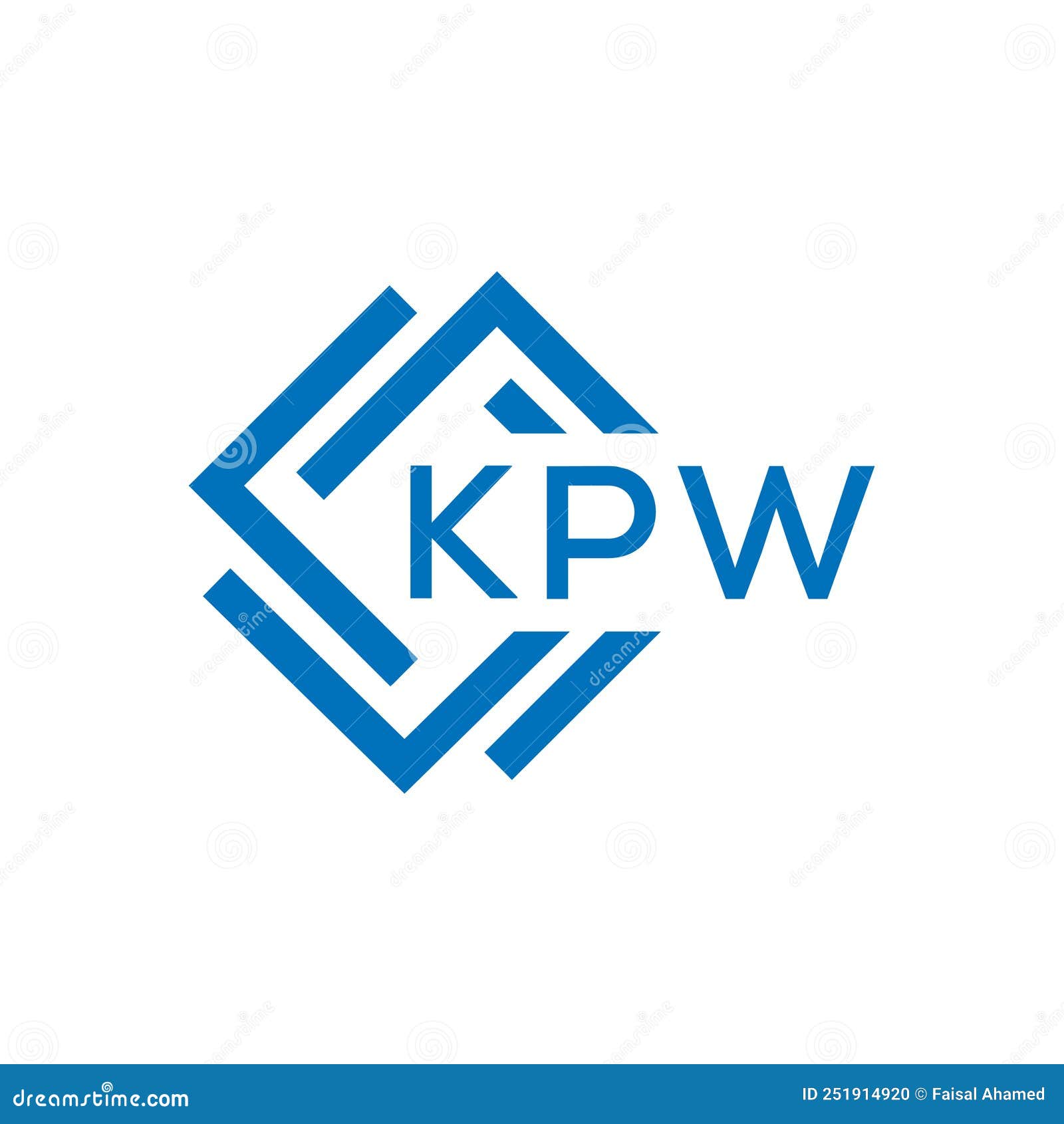 KPw Letter Logo Design on White Background. KPw Creative Circle Letter ...