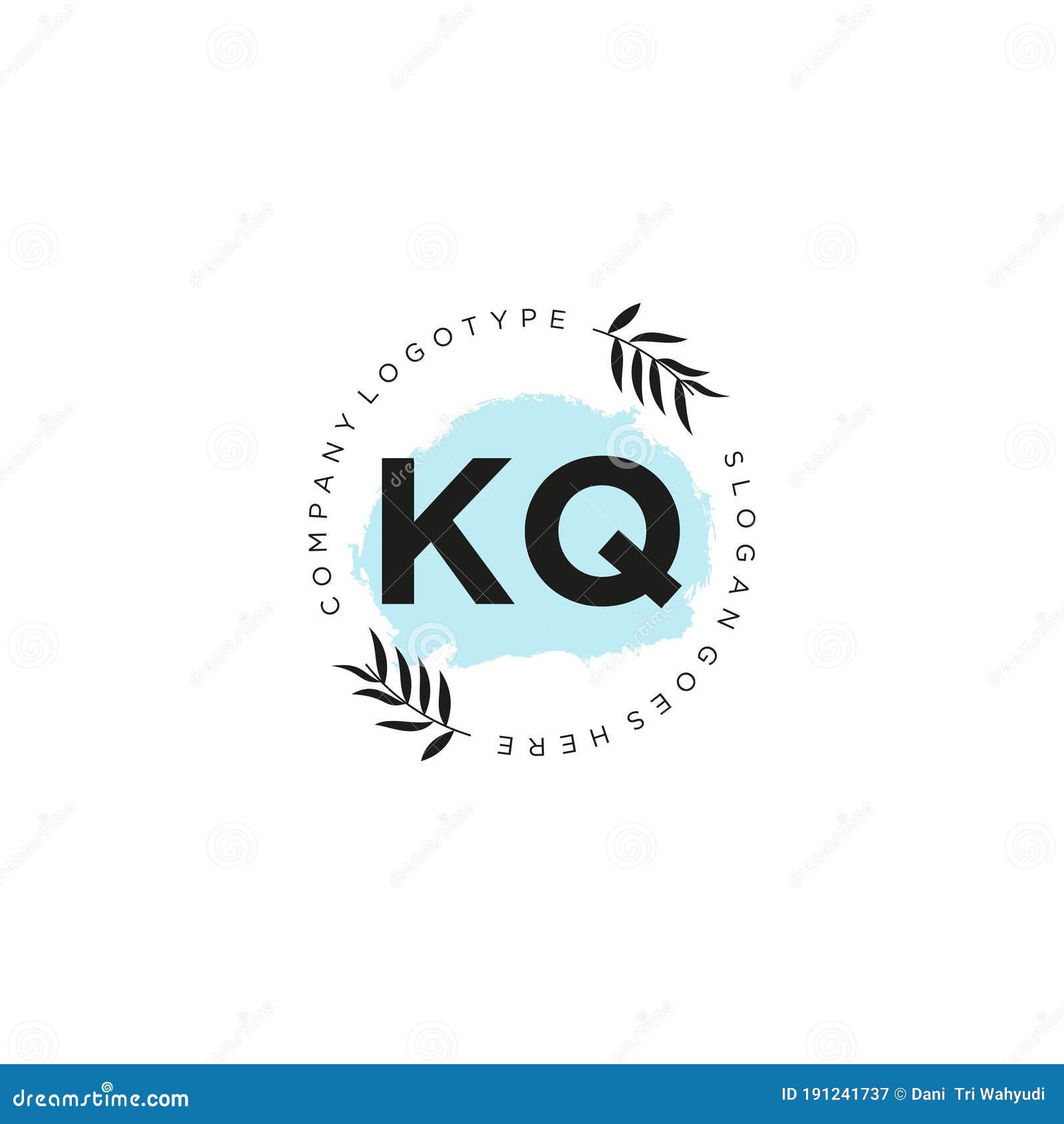 KQ Letter Logo Icon Design Template Elements Stock Vector ...