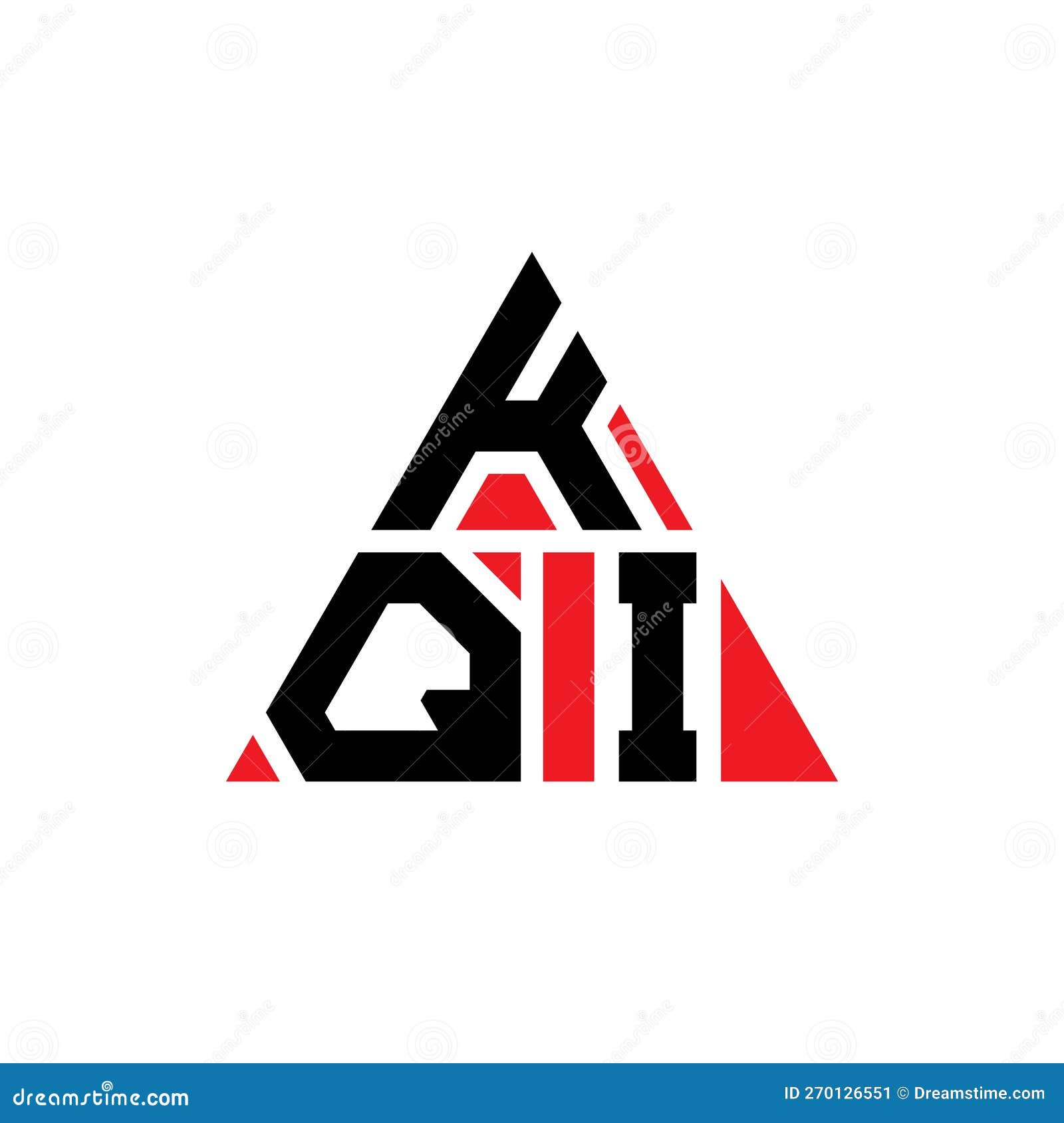 KQI Triangle Letter Logo Design with Triangle Shape. KQI Triangle Logo ...
