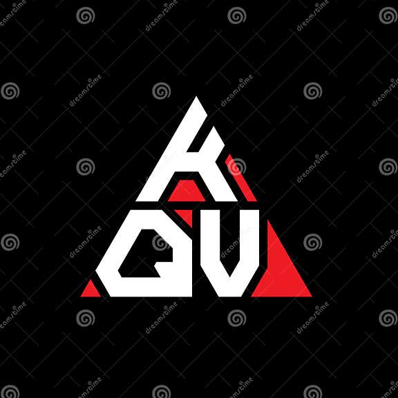 KQV Triangle Letter Logo Design with Triangle Shape. KQV Triangle Logo ...