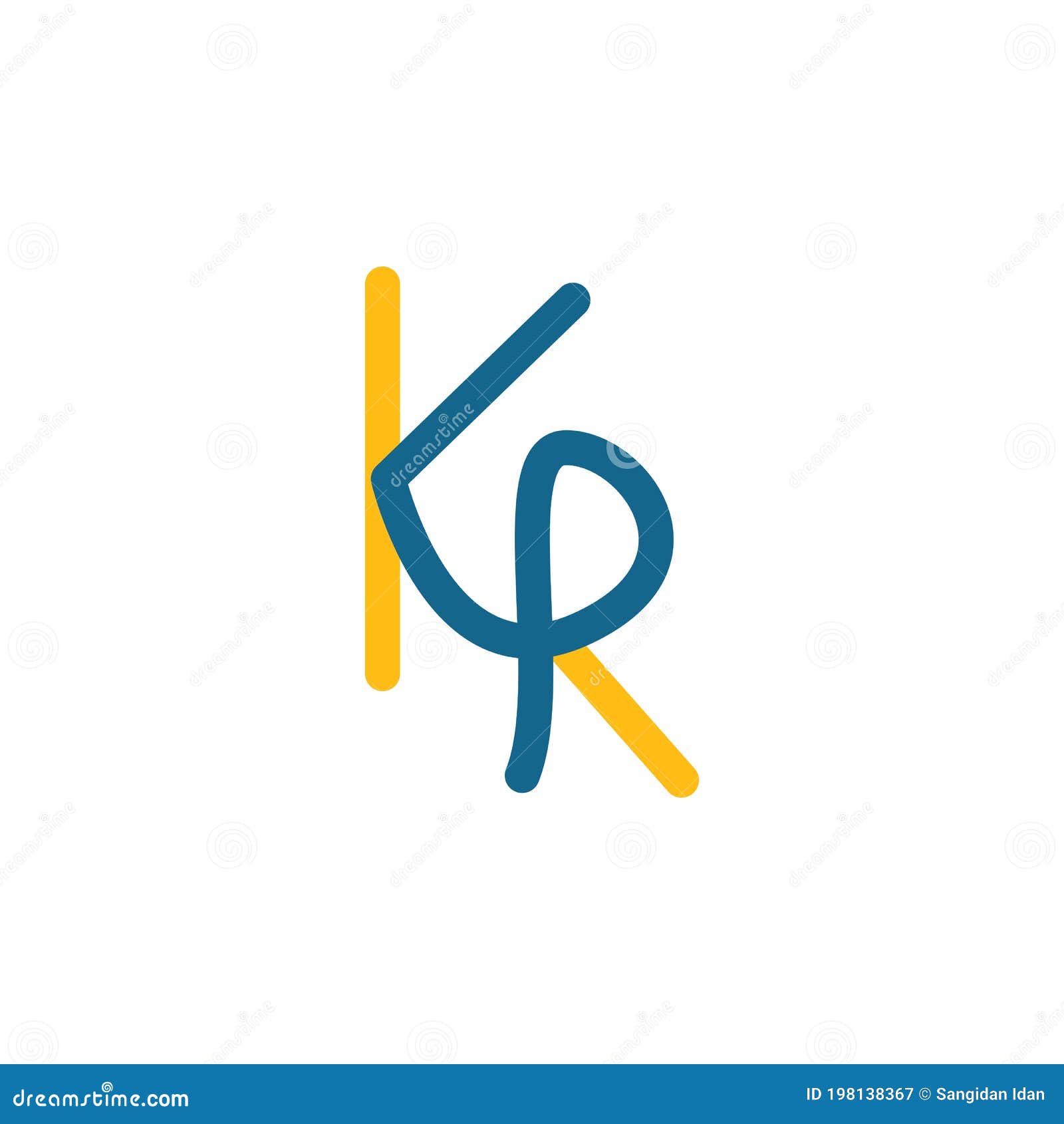 Kr Letter Icon Template Vector Illustration Stock Vector - Illustration ...