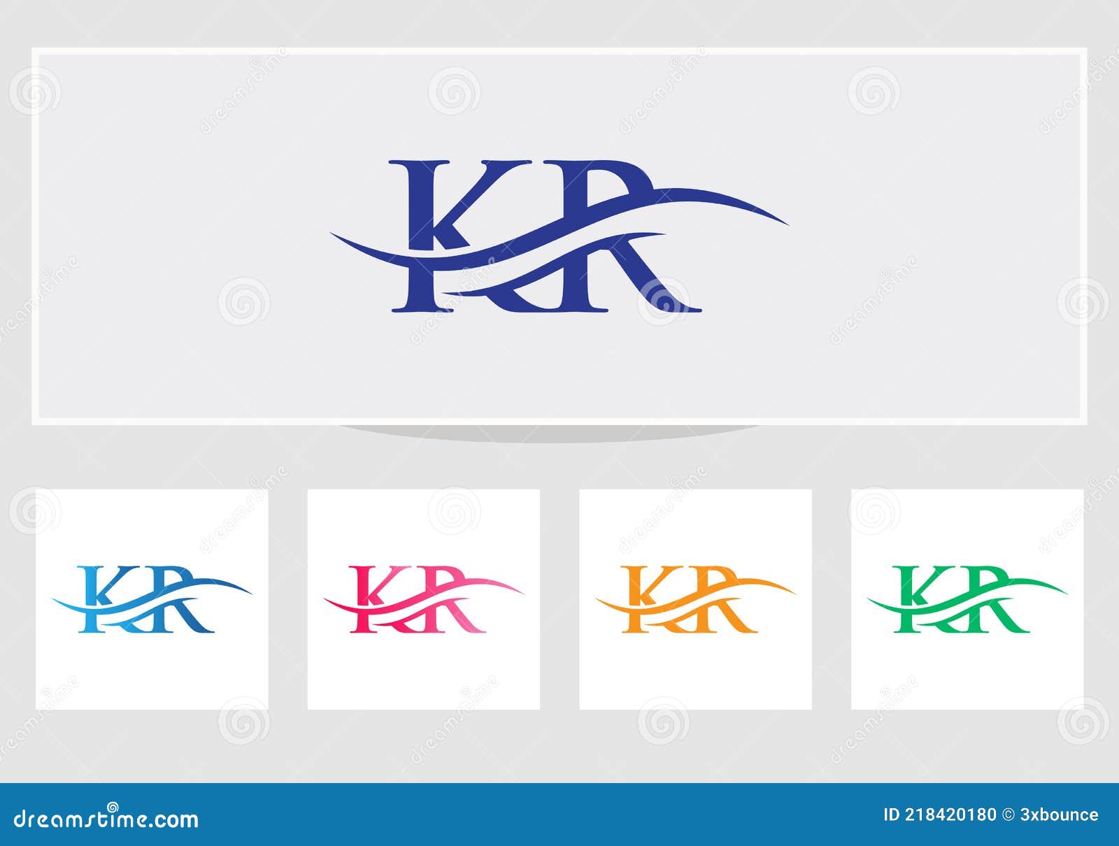 KR Letter Linked Logo for Business and Company Identity. Initial Letter ...