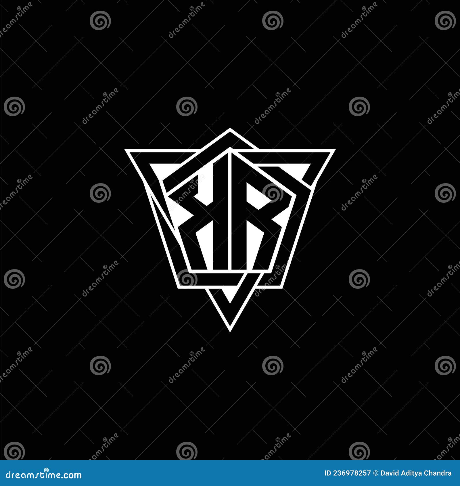 KR Logo Monogram Geometric Modern Design Stock Vector - Illustration of initials, icon: 236978257