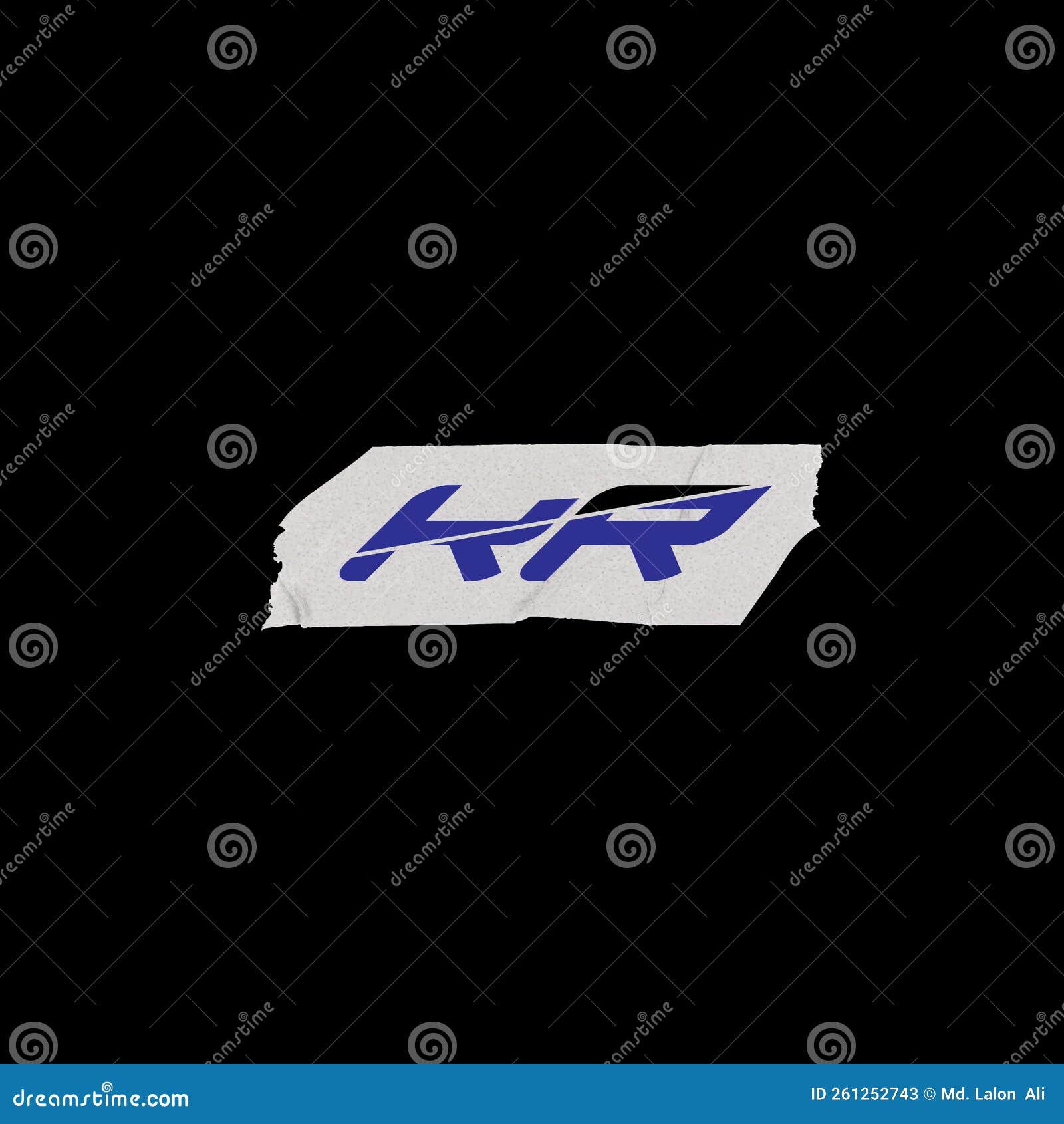 KR Text Logo Design stock vector. Illustration of poster - 261252743