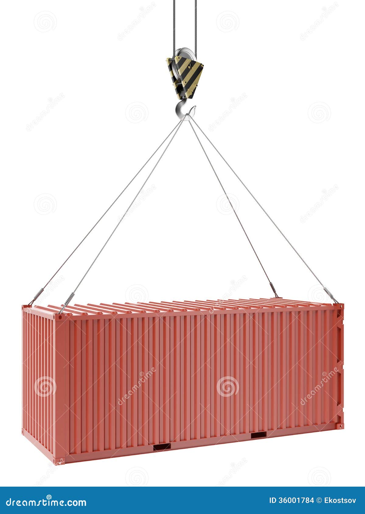 Kraan en rode container stock foto. Image of optillen - 36001784