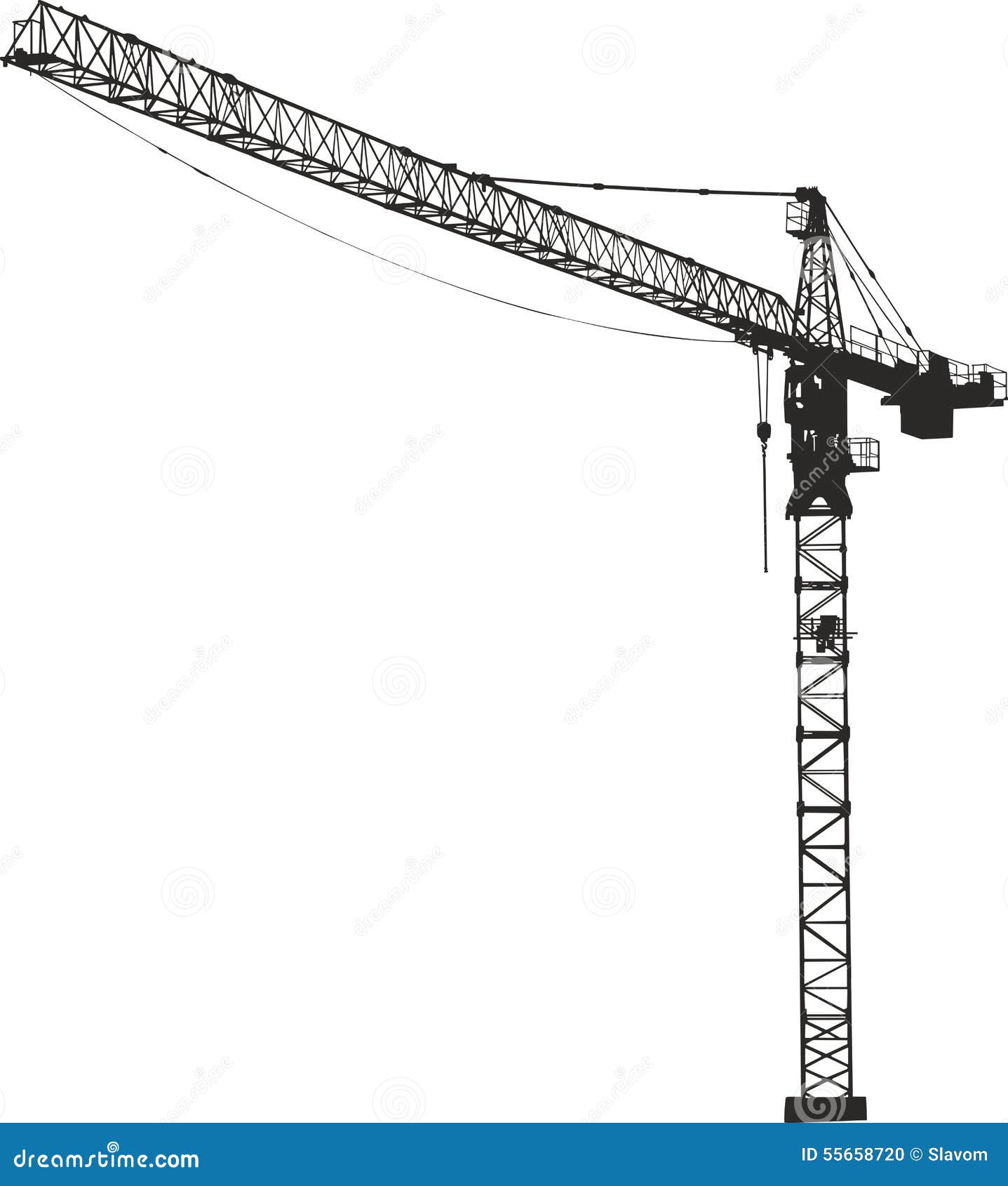 Kraan Silhouet Op Een Witte Achtergrond Vector Illustratie ...