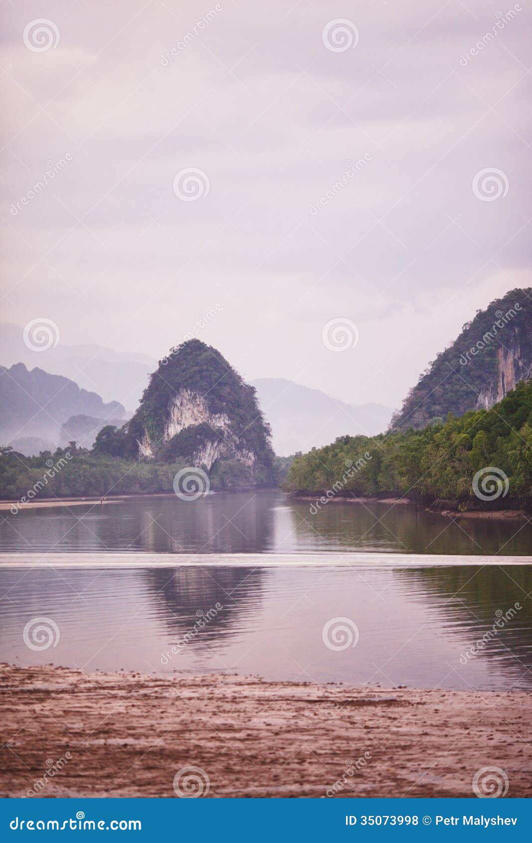 Krabi Rocks stock photo. Image of peaks, blue, peaceful - 35073998