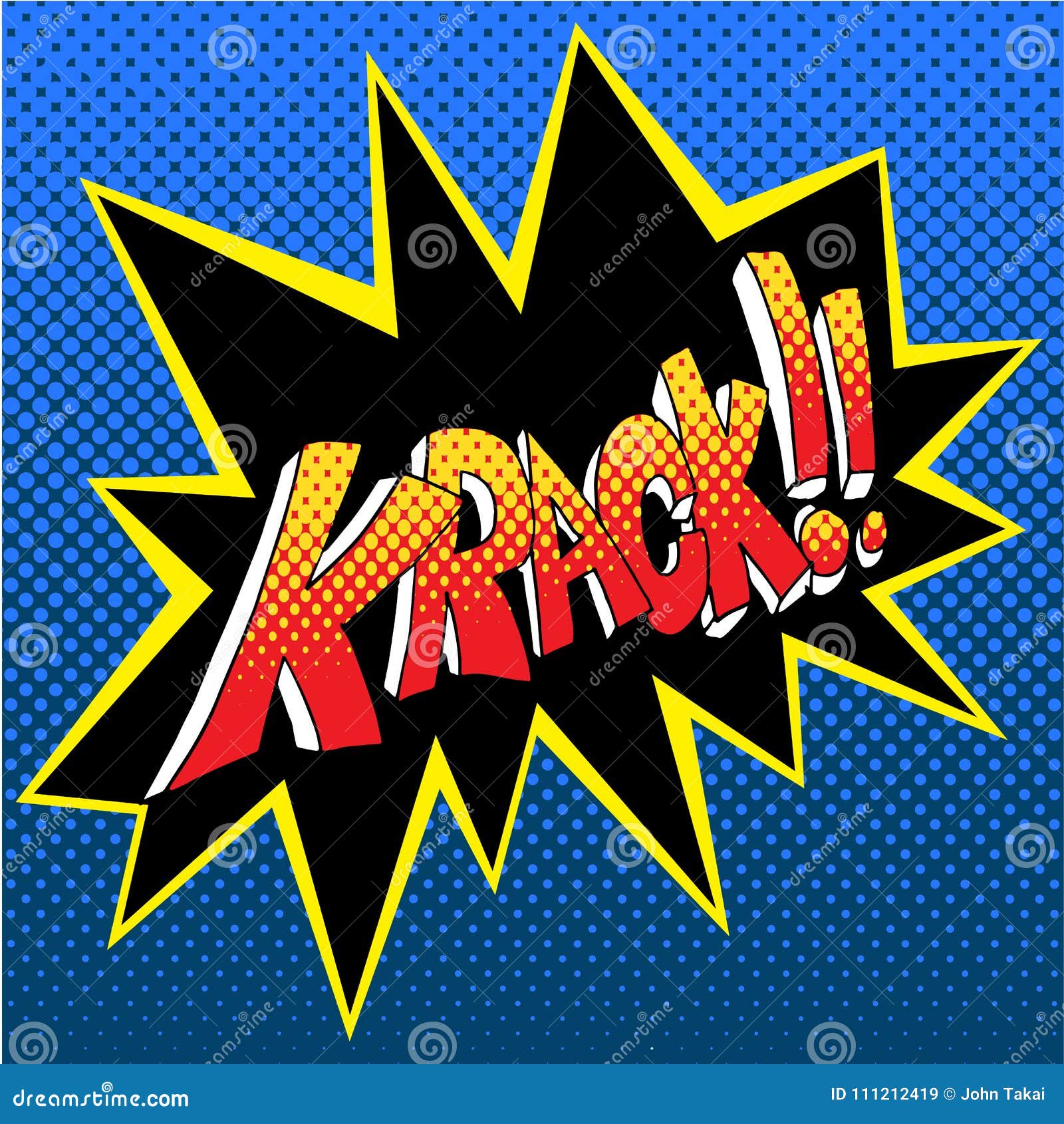 Krack Comic Book Sound Effect Word Stock Vector - Illustration of ...