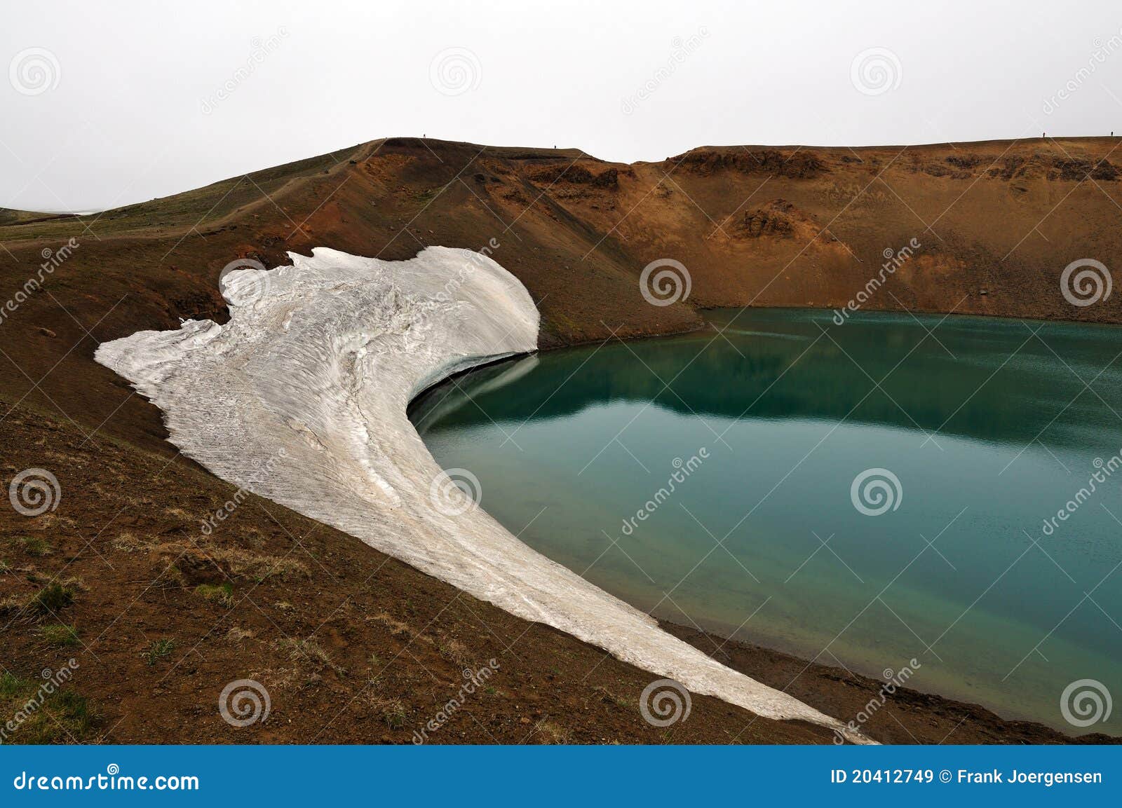Krafla Volcano Crater Lake on Iceland Stock Image - Image of mountain ...