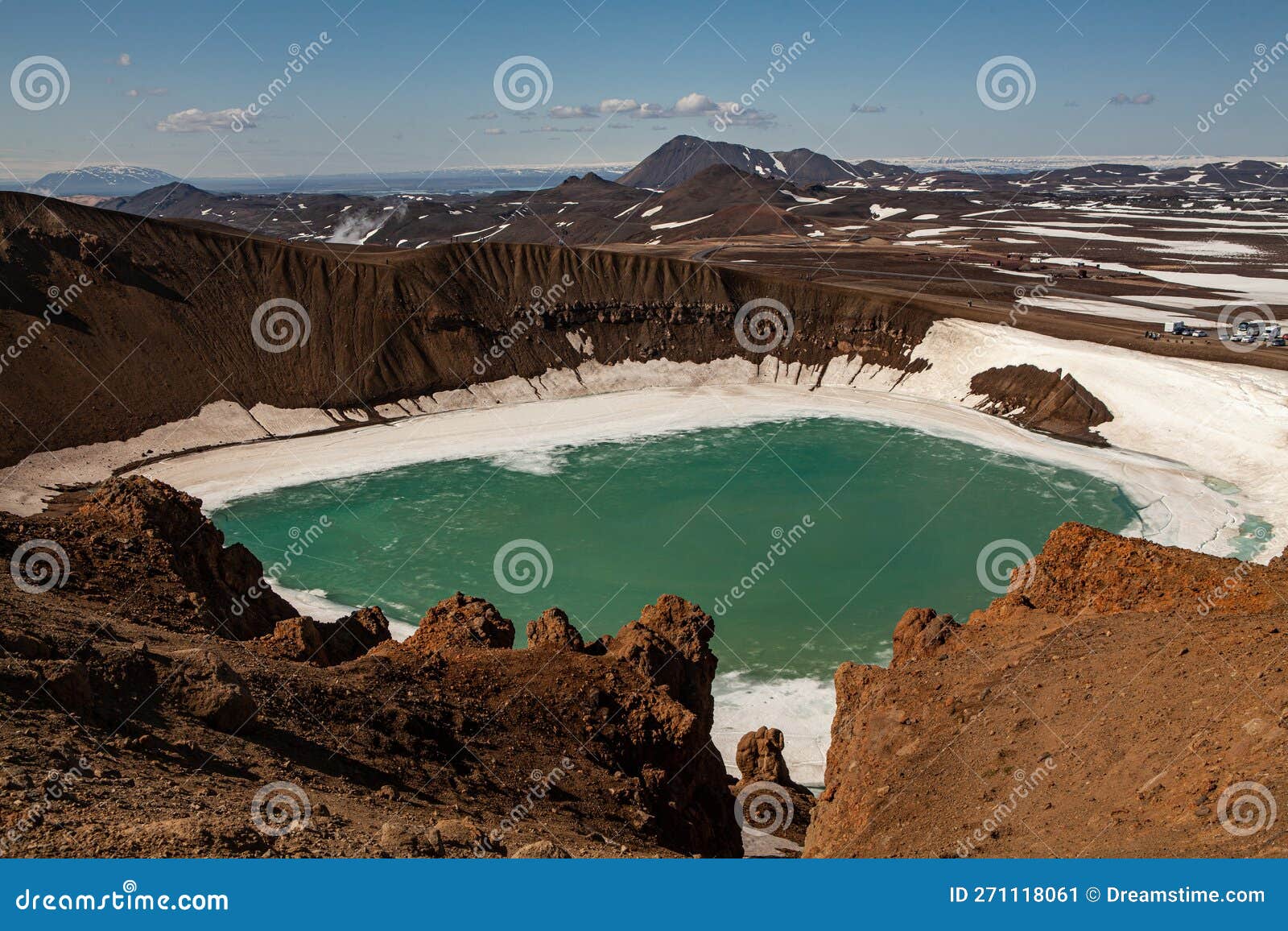 Krafla Volcano Geothermal Area Scenery in Iceland Stock Image - Image ...