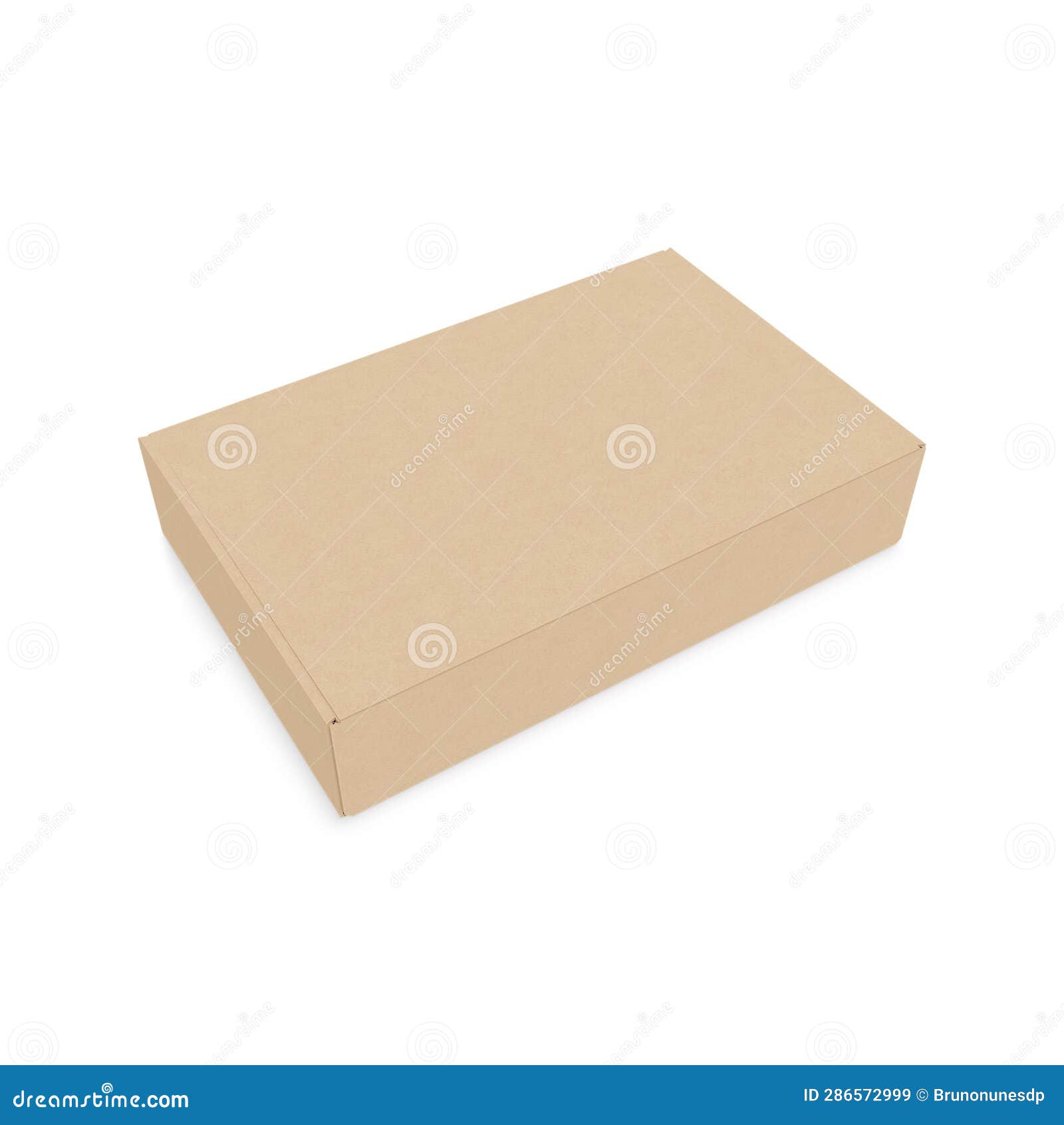Kraft Box Template on a White Background Stock Illustration ...
