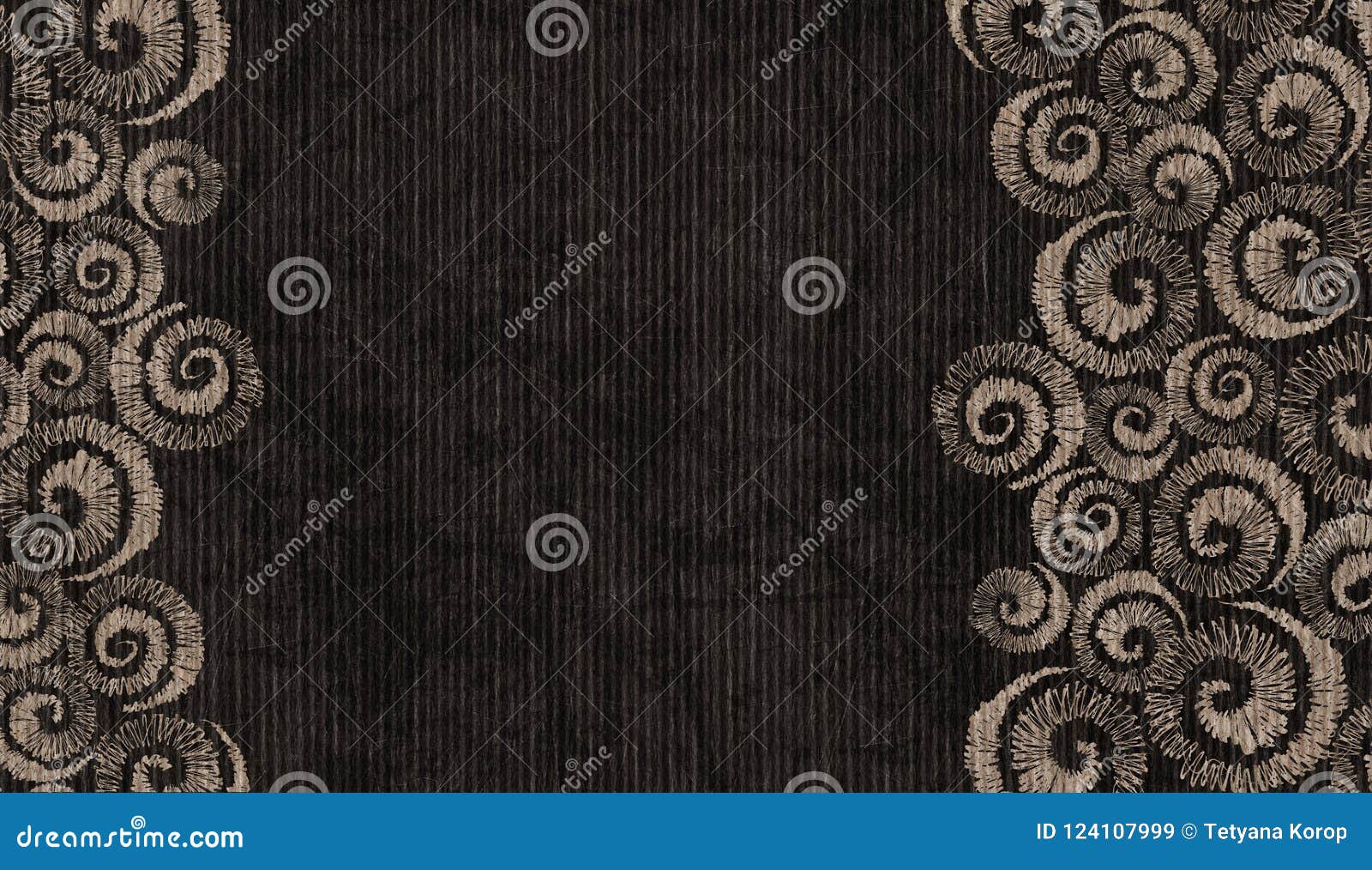 Kraft Dark Wrapping Paper with Whorl Pattern, Decorative Vintage Stock ...