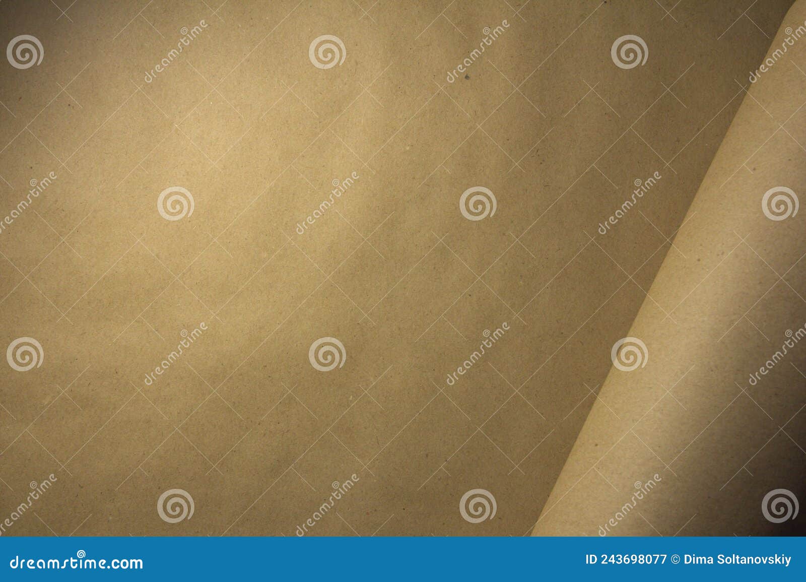 Kraft Paper and Roll. Light from the Side Stock Image - Image of brown ...