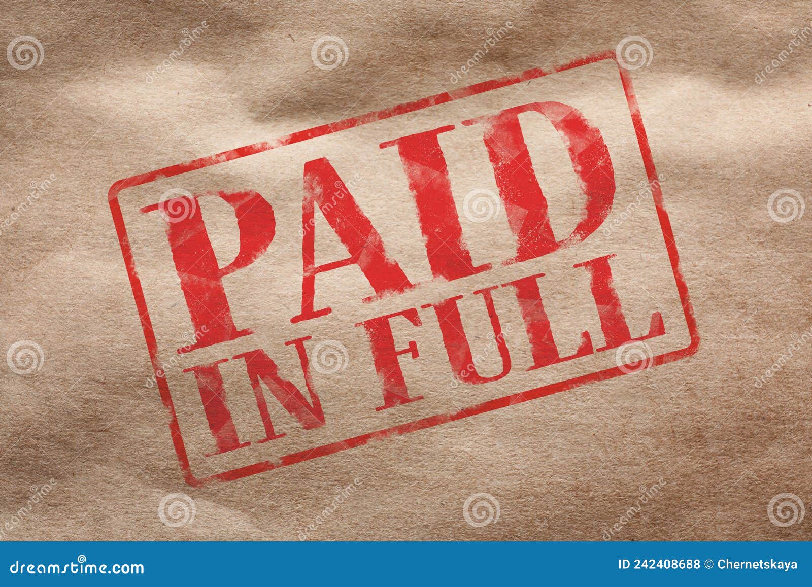 PAID IN FULL Red Rubber Stamp On The Paper Stock Image | CartoonDealer ...