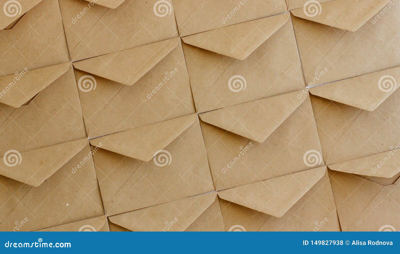 Kraft Postal Envelopes on a White Background Stock Photo - Image of ...