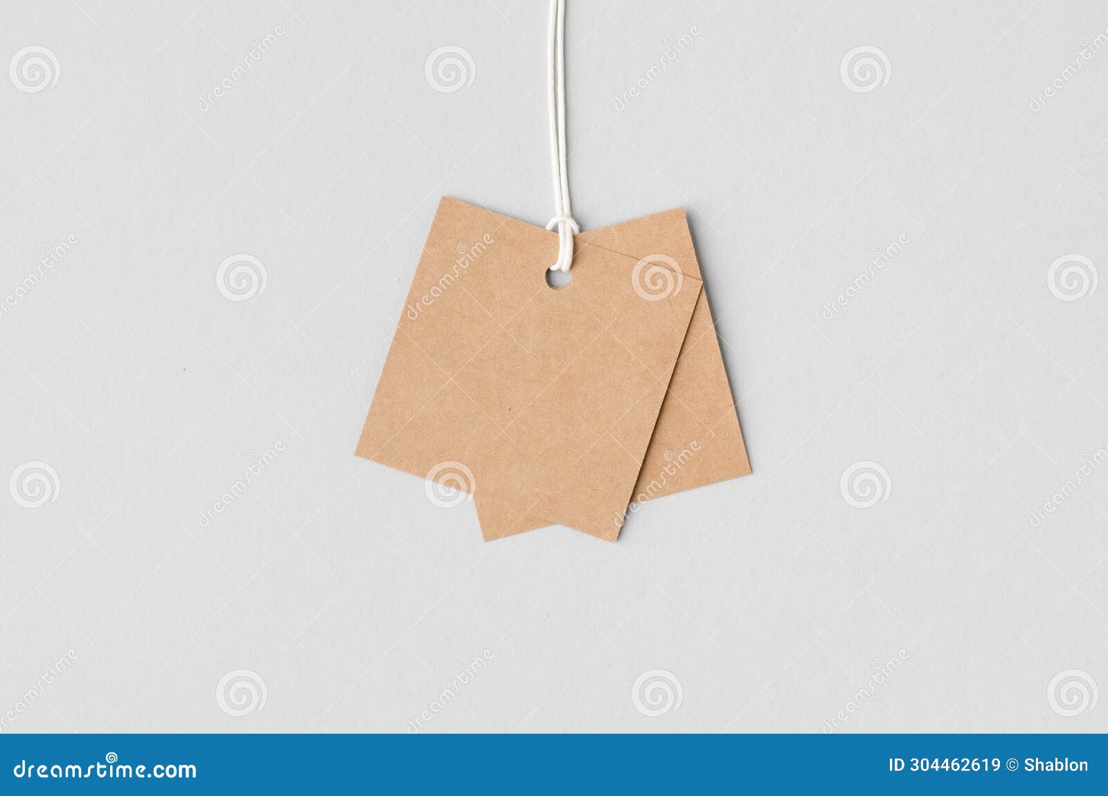Kraft Square Clothing Tag, Gift Tag Mockup Stock Image - Image of ...