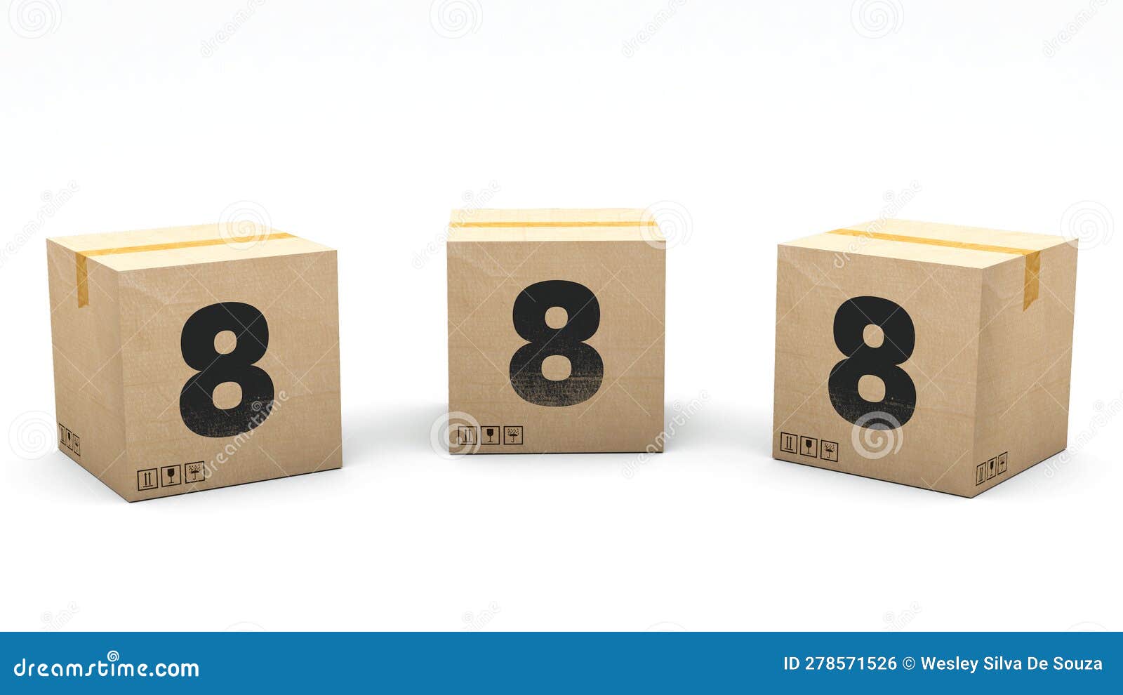 Krafte Box With The Number 2. Stock Image | CartoonDealer.com #278571517