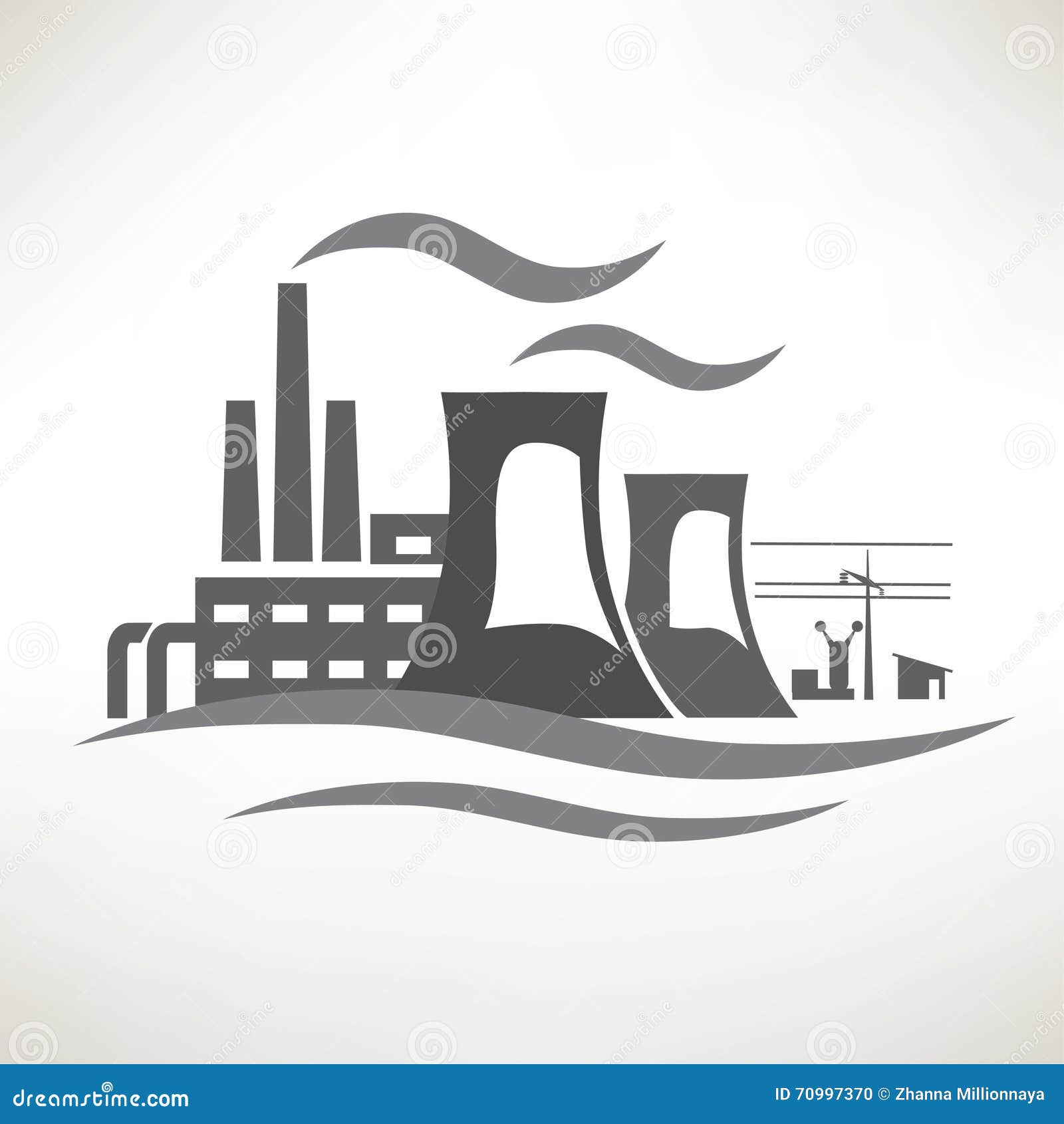 Kraftwerk, Symbol vektor abbildung. Illustration von clips - 70997370