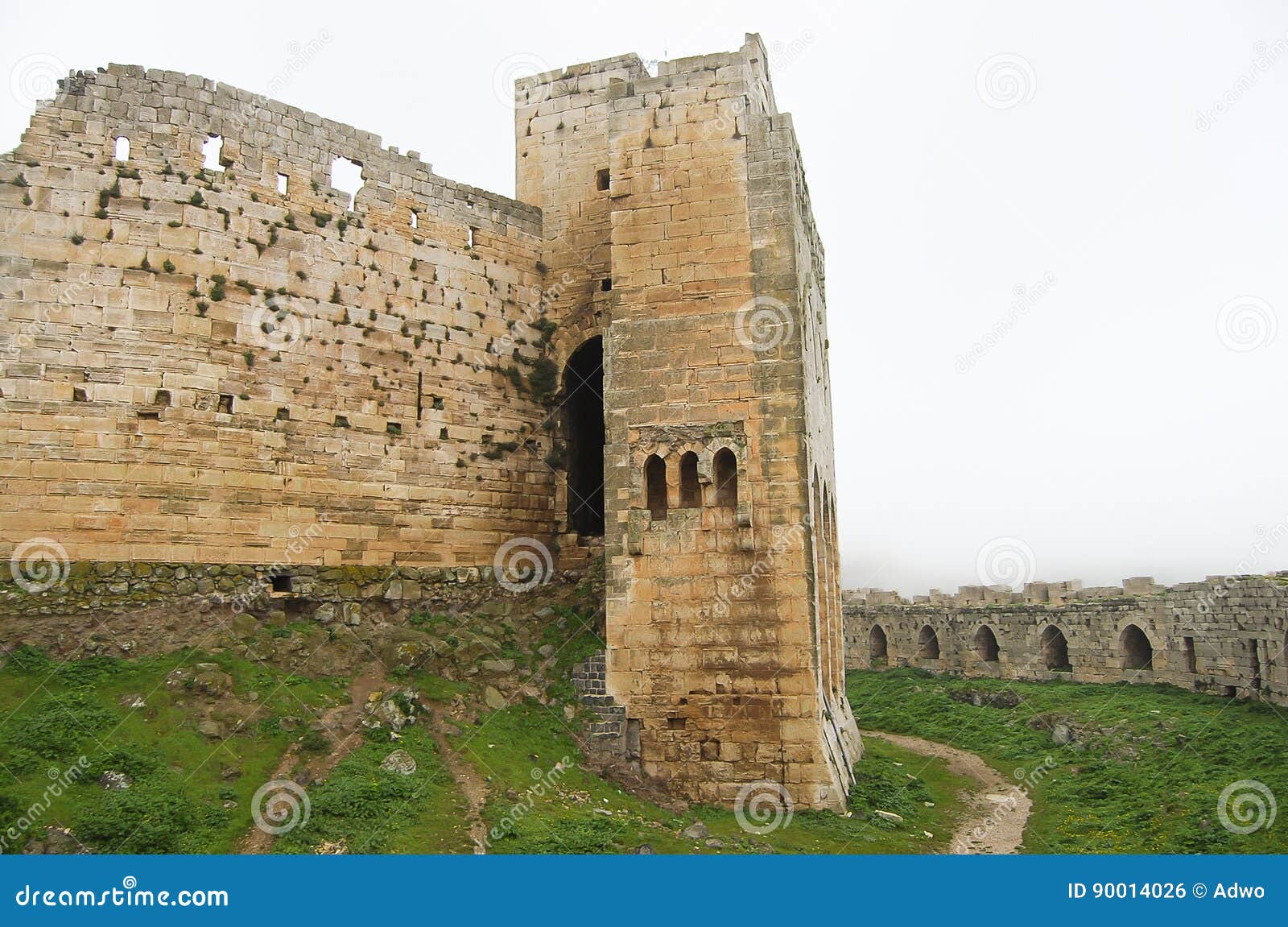 Krak Des Chevaliers Castle - Syria Stock Photo - Image of syrian ...