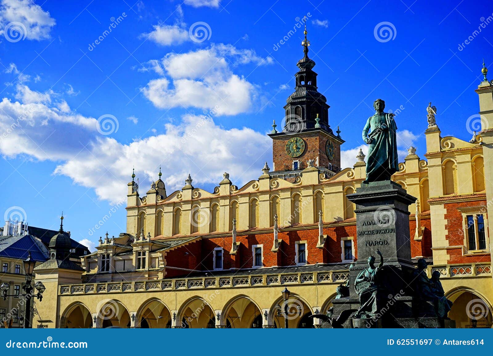 Krakow main square stock image. Image of poland, main - 62551697