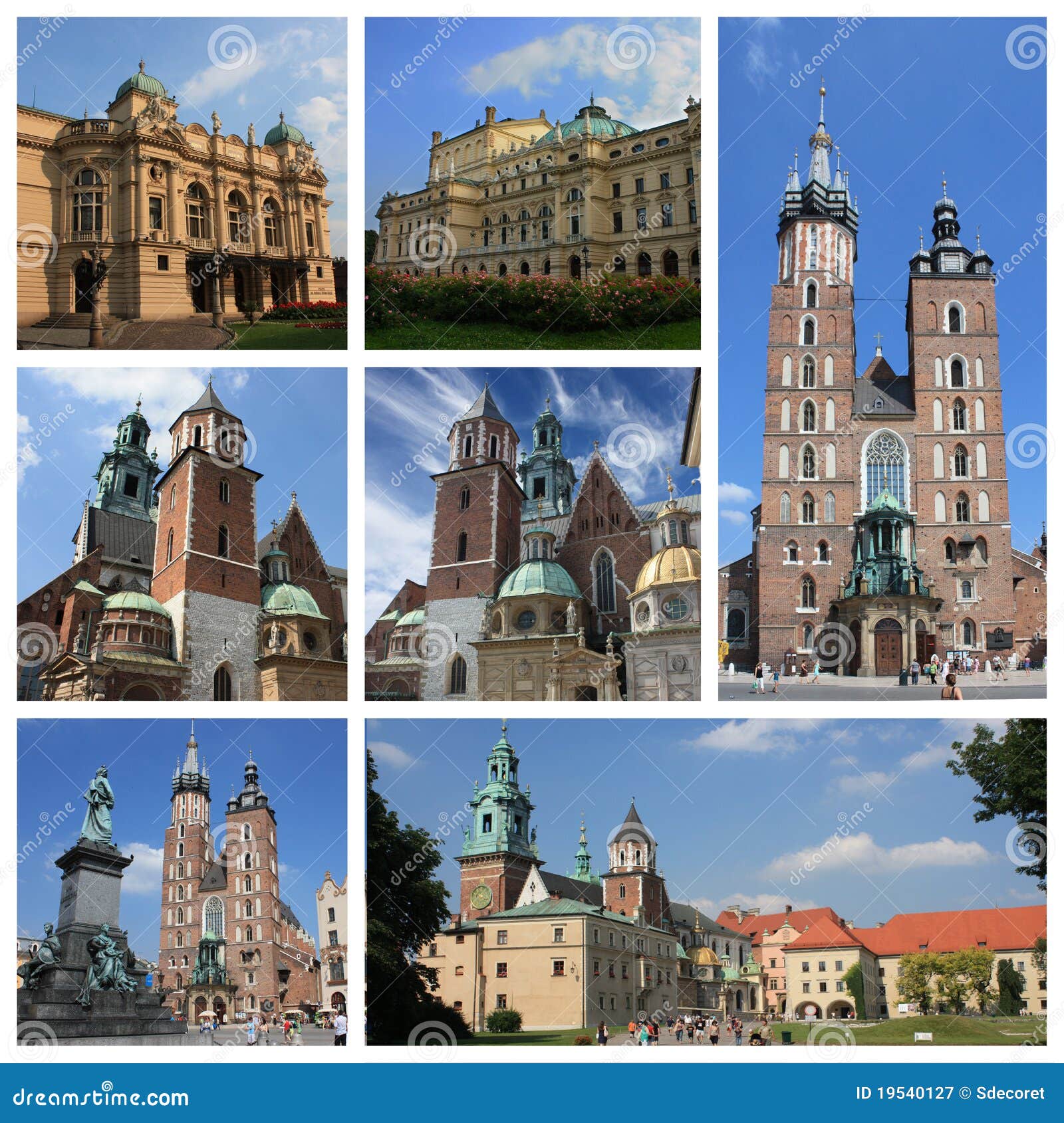 Krakow poland collage stock illustration. Illustration of ireland ...