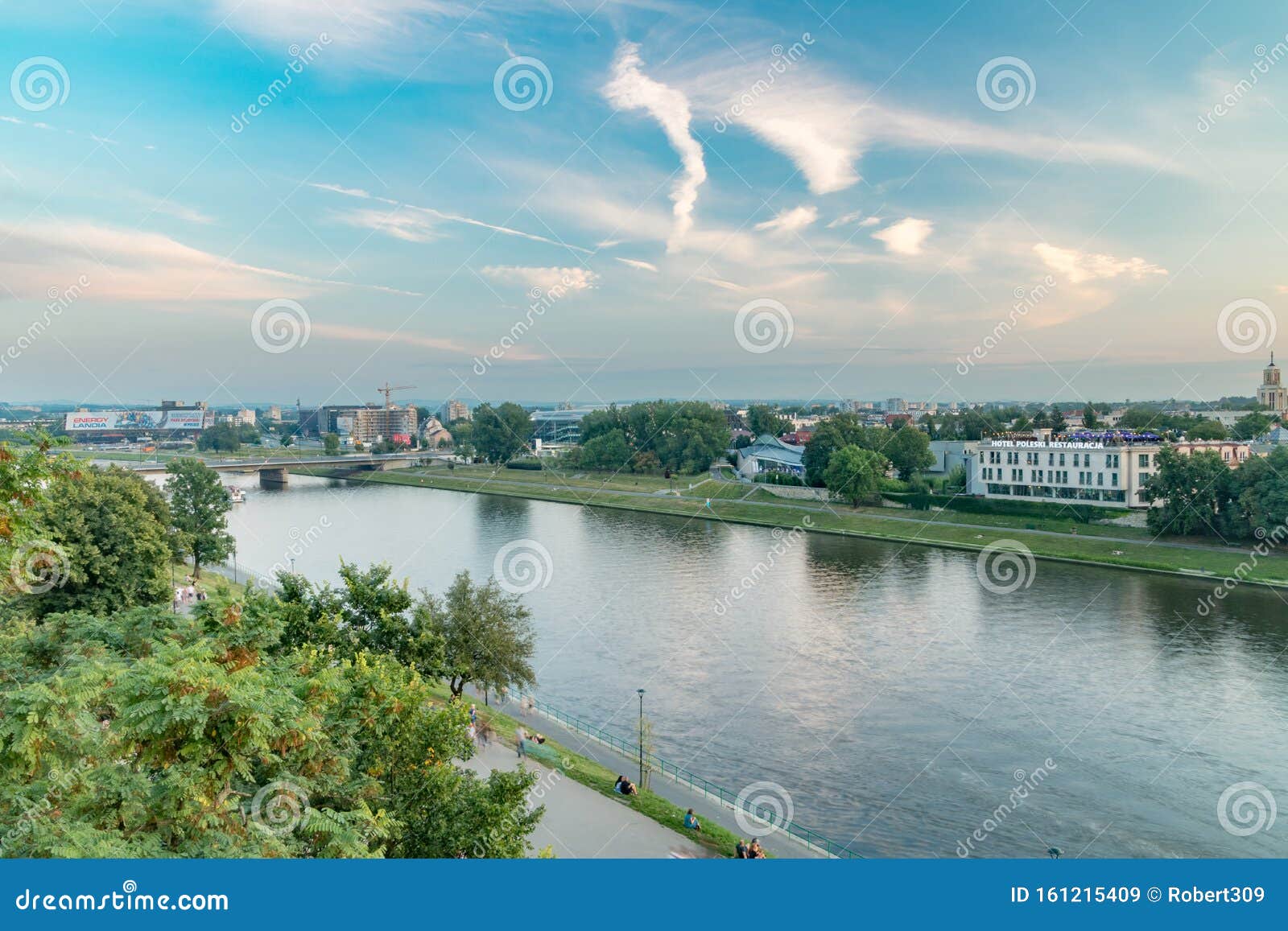 View Of The Vistula River In The Historic City Center. Vistula Is The ...