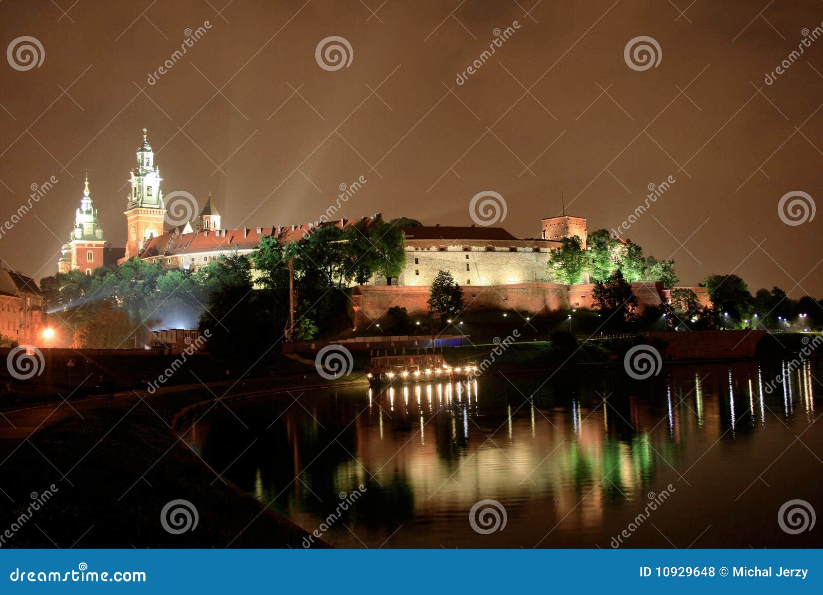 Krakow, Poland - nightlife stock photo. Image of colours - 10929648