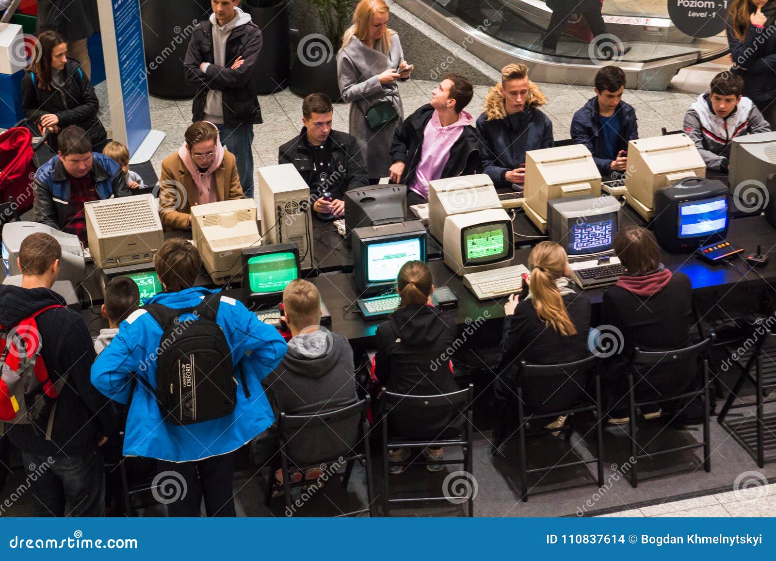 KRAKOW, POLAND, October 13, 2017 Many People Play for Old Computers Old ...