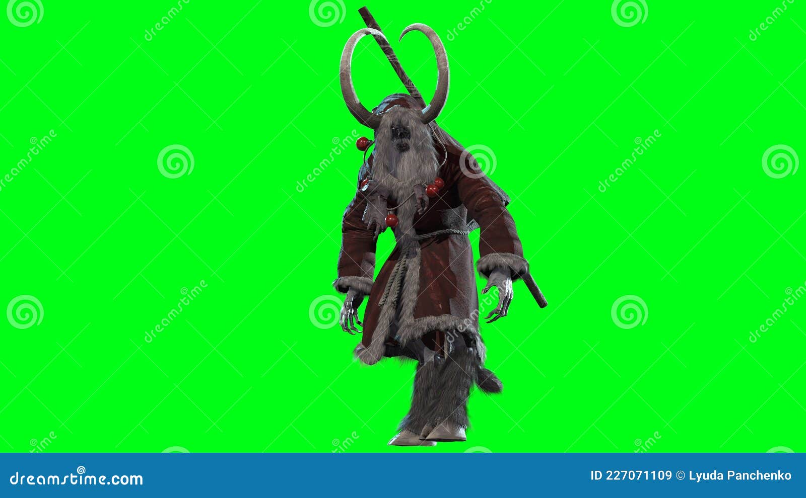 Krampus 3d render model CG stock illustration. Illustration of bavaria ...