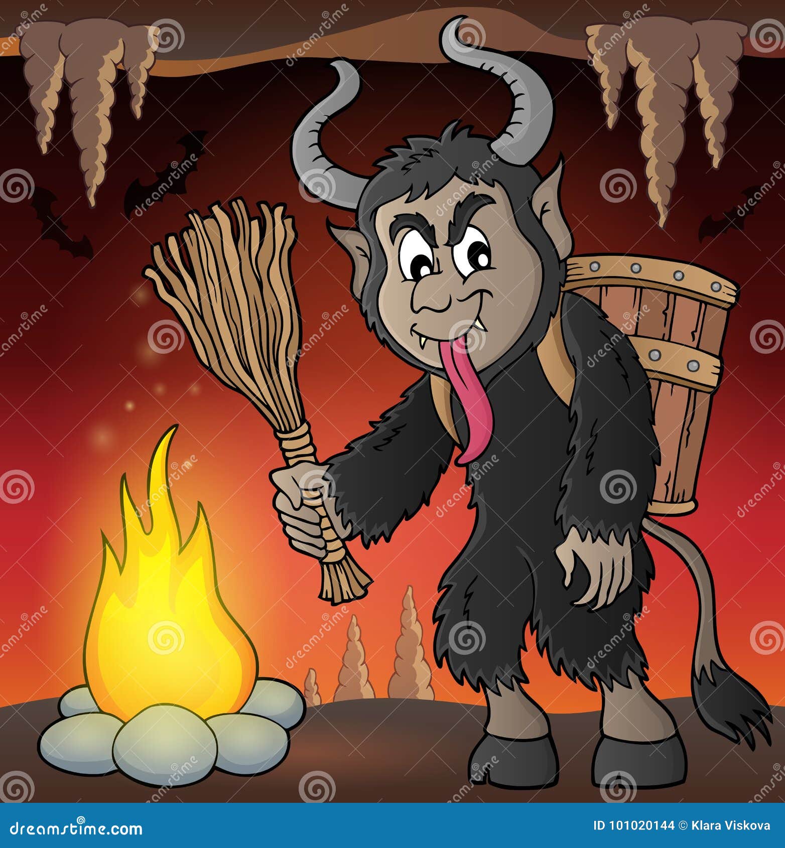 Krampus Theme Image 2 Vector Illustration | CartoonDealer.com #101020144
