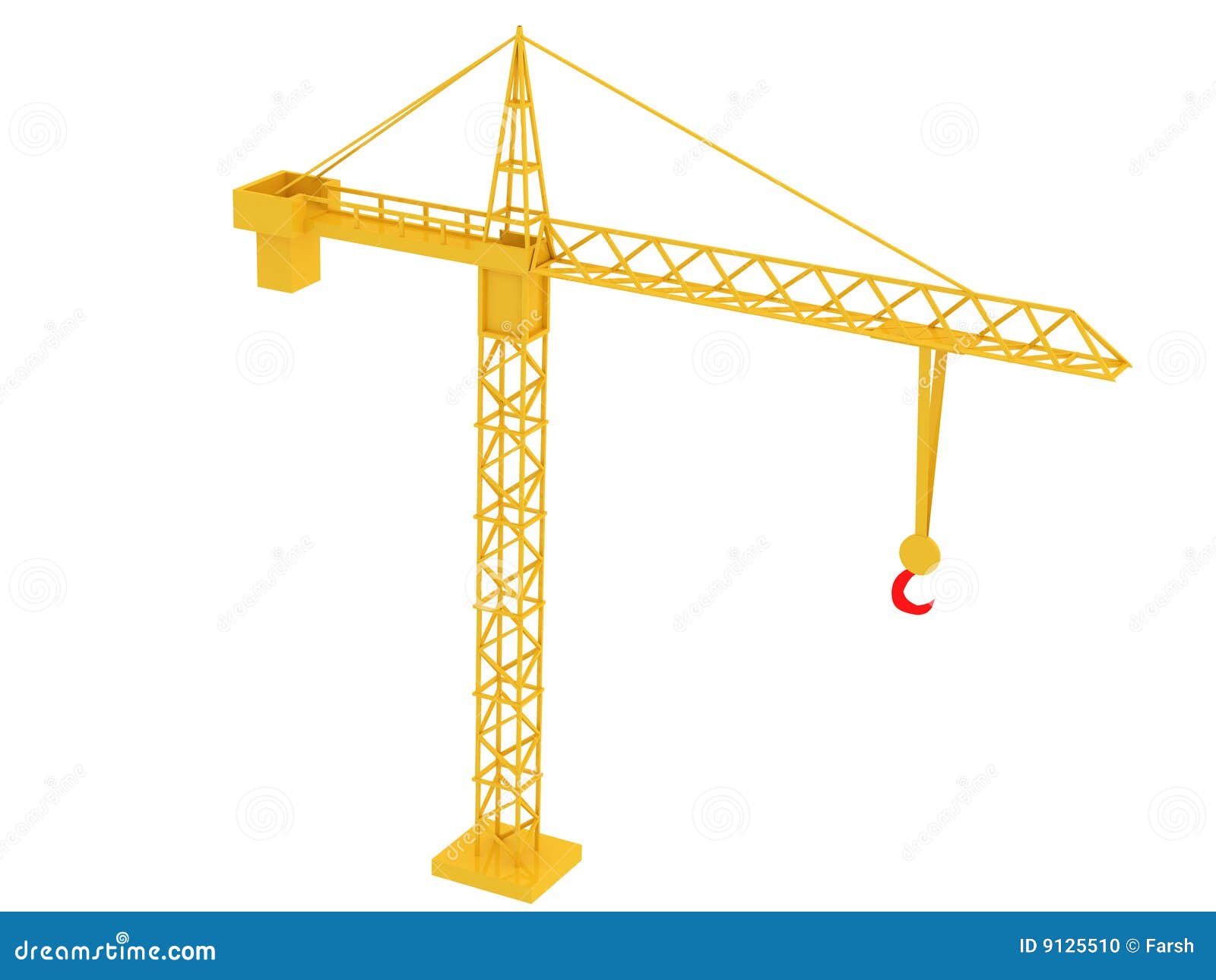 Kran 3d stock abbildung. Illustration von geschäft, hintergrund - 9125510