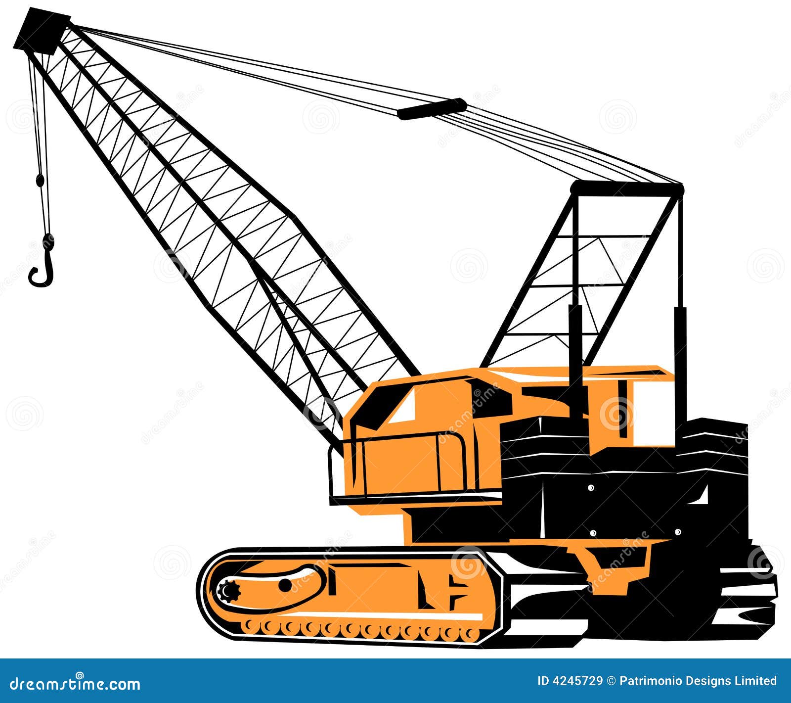 Kran vektor abbildung. Illustration von laden, schwer - 4245729