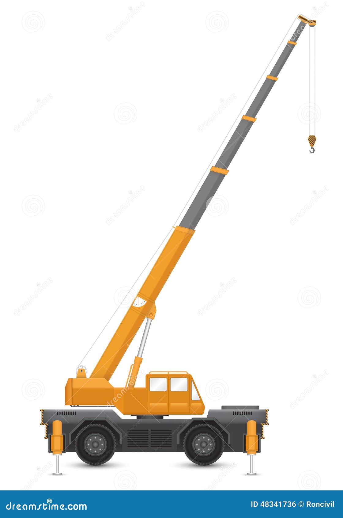 Kran vektor illustrationer. Illustration av hydrauliskt - 48341736