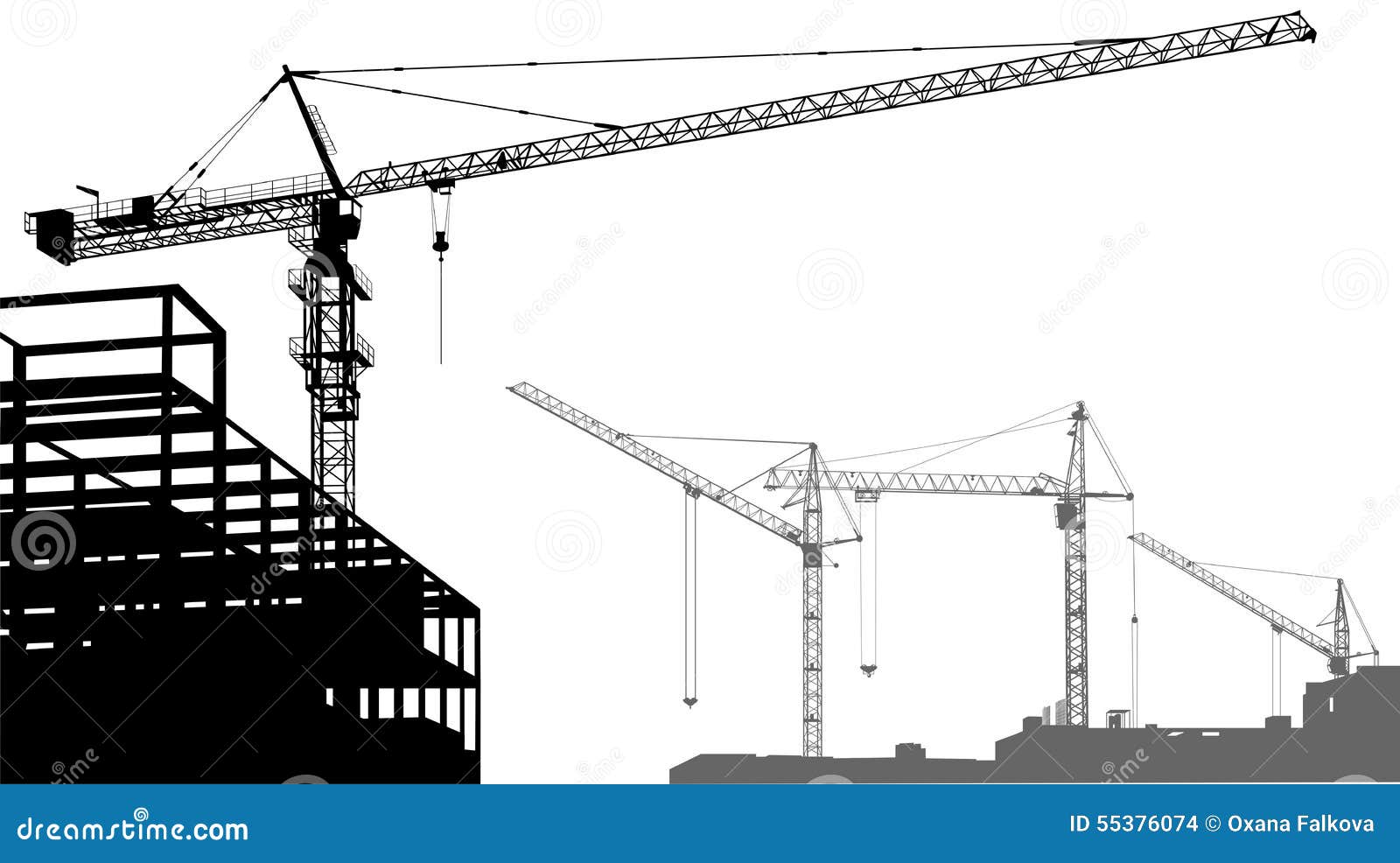 Kran vektor abbildung. Illustration von entwicklung, anheben - 55376074