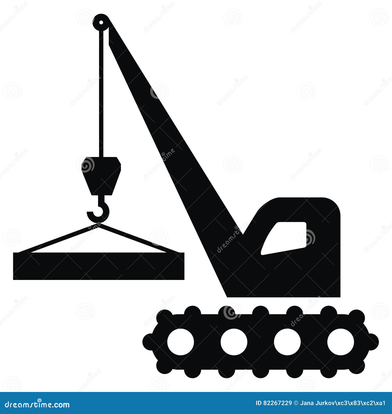 Kran vektor abbildung. Illustration von eingaben, mechanisierung - 82267229