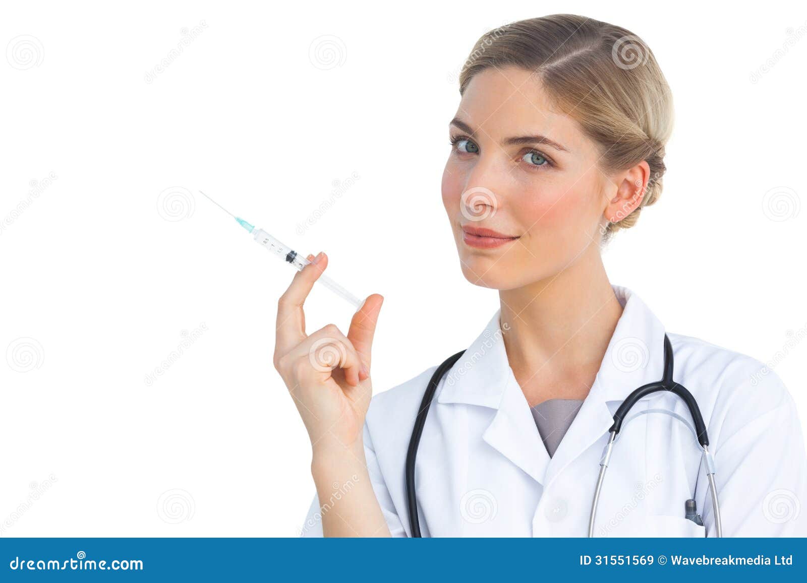 Krankenschwester, Die Spritze Hält Stockbild - Bild von hintergrund ...