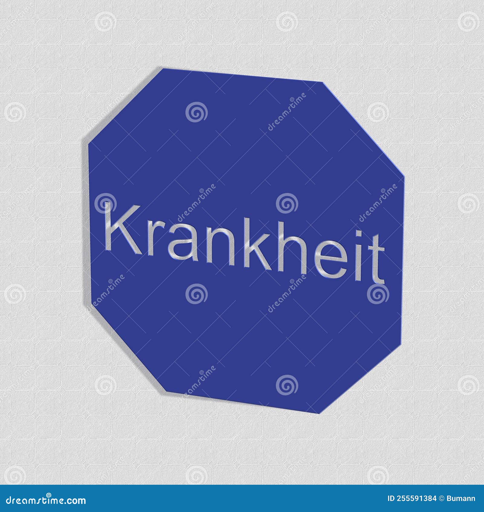 `Krankheit` = `Disease` - Word, Lettering or Text As a 3D Illustration ...