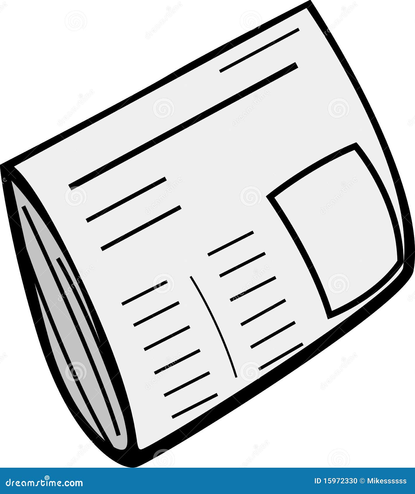 Krant vector illustratie. Illustration of nieuws, vector - 15972330