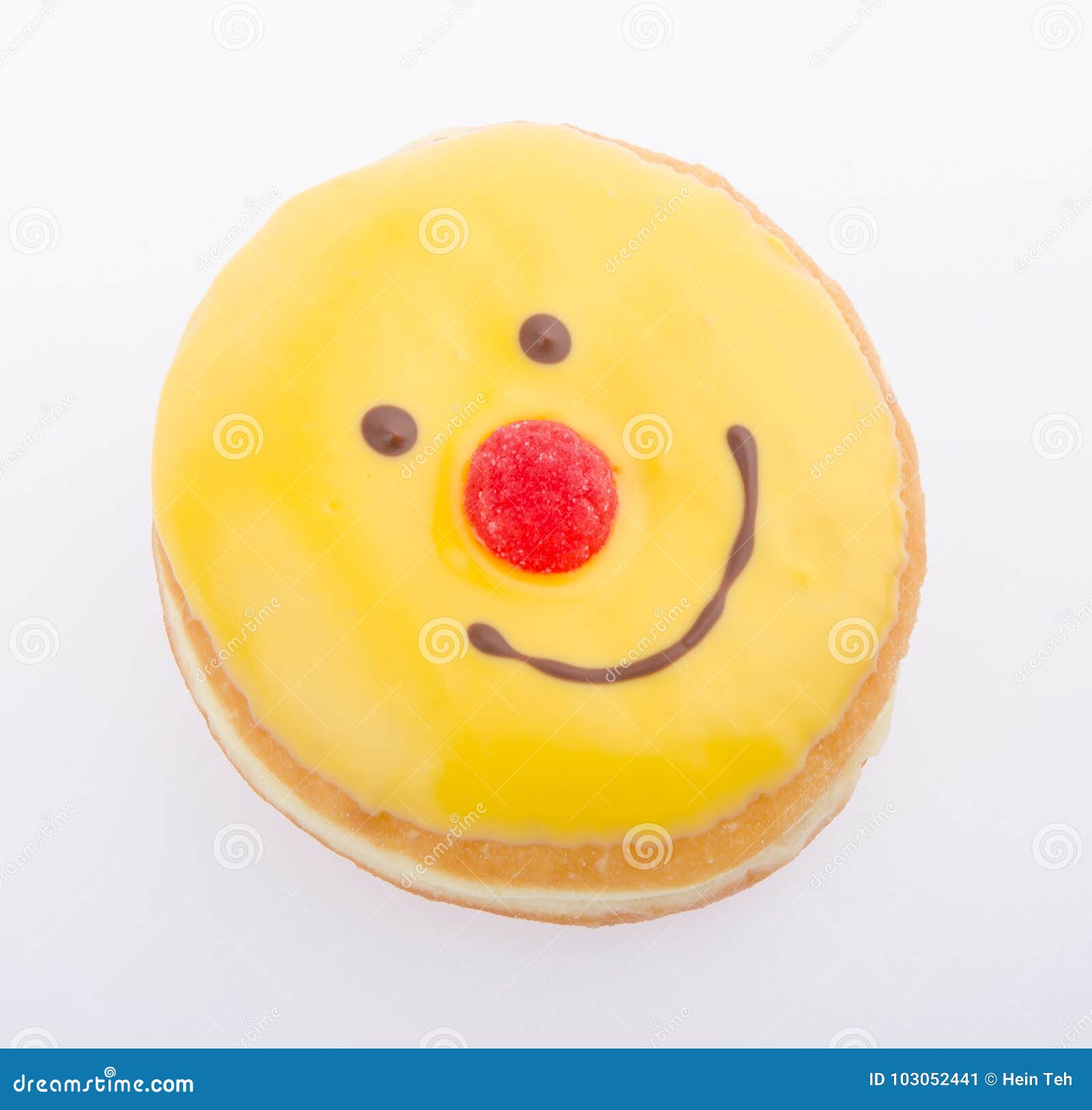 Krapfen, Lustiges Krapfengesicht Auf Hintergrund Stockbild - Bild von ...