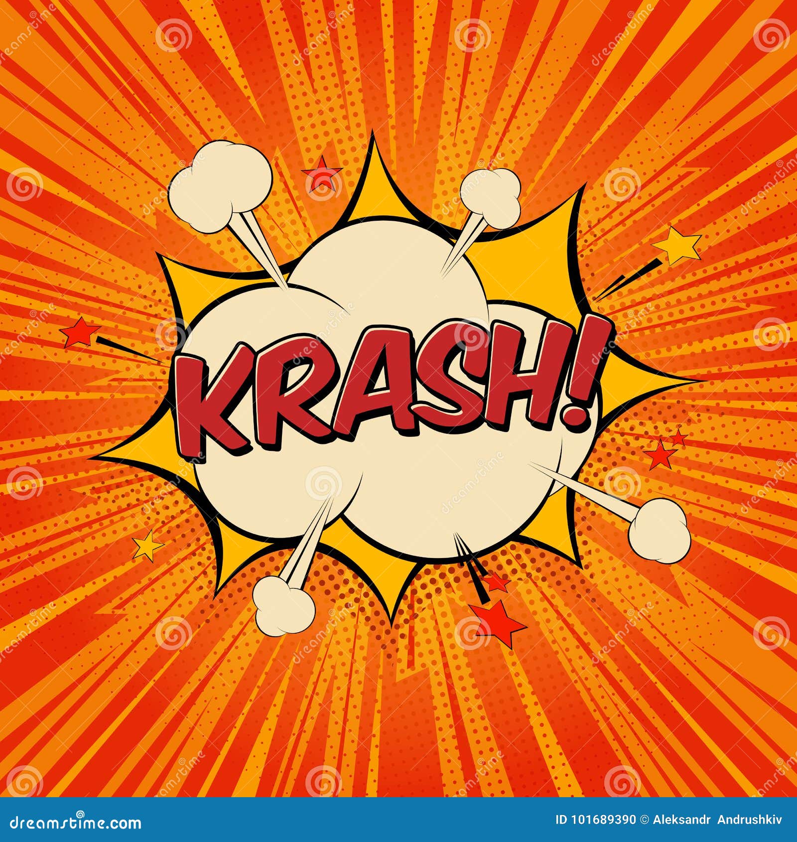 Krash ilustración del vector. Ilustración de cartel - 101689390