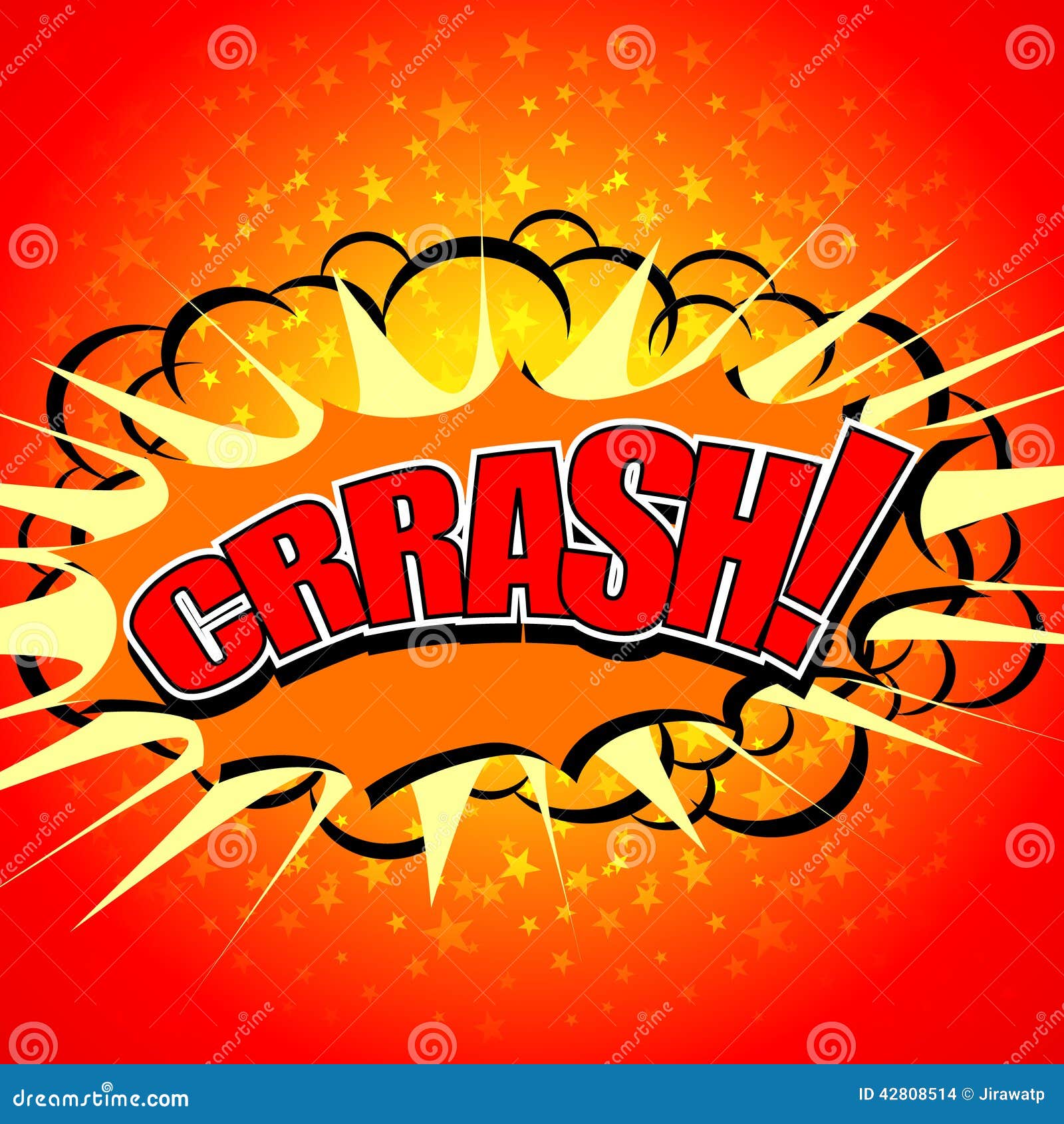 Krash! - Comic Speech Bubble, Cartoon. Vector Illustration ...