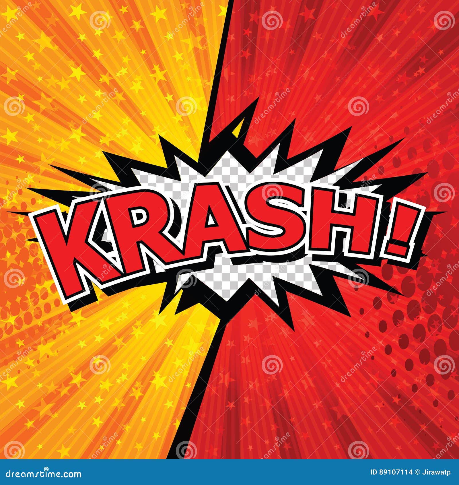 Krash! - Comic Speech Bubble, Cartoon. Vector Illustration ...