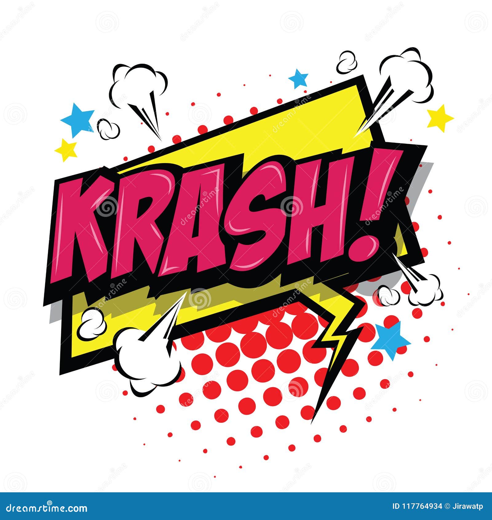 Krash! Comic Speech Bubble. Vector Eps 10. Stock Vector - Illustration ...